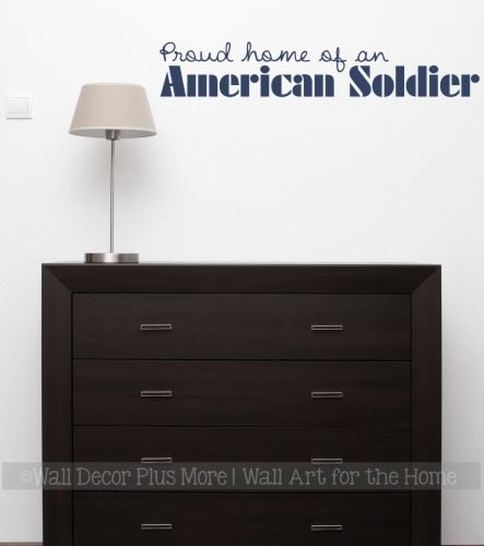 Proud Home of American Soldier Military Family Wall Decor Sticker ...