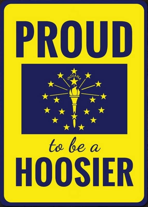 Proud Hoosier Sign, Hoosier Lovers, Indiana Hoosier Sign, Indiana Decor ...