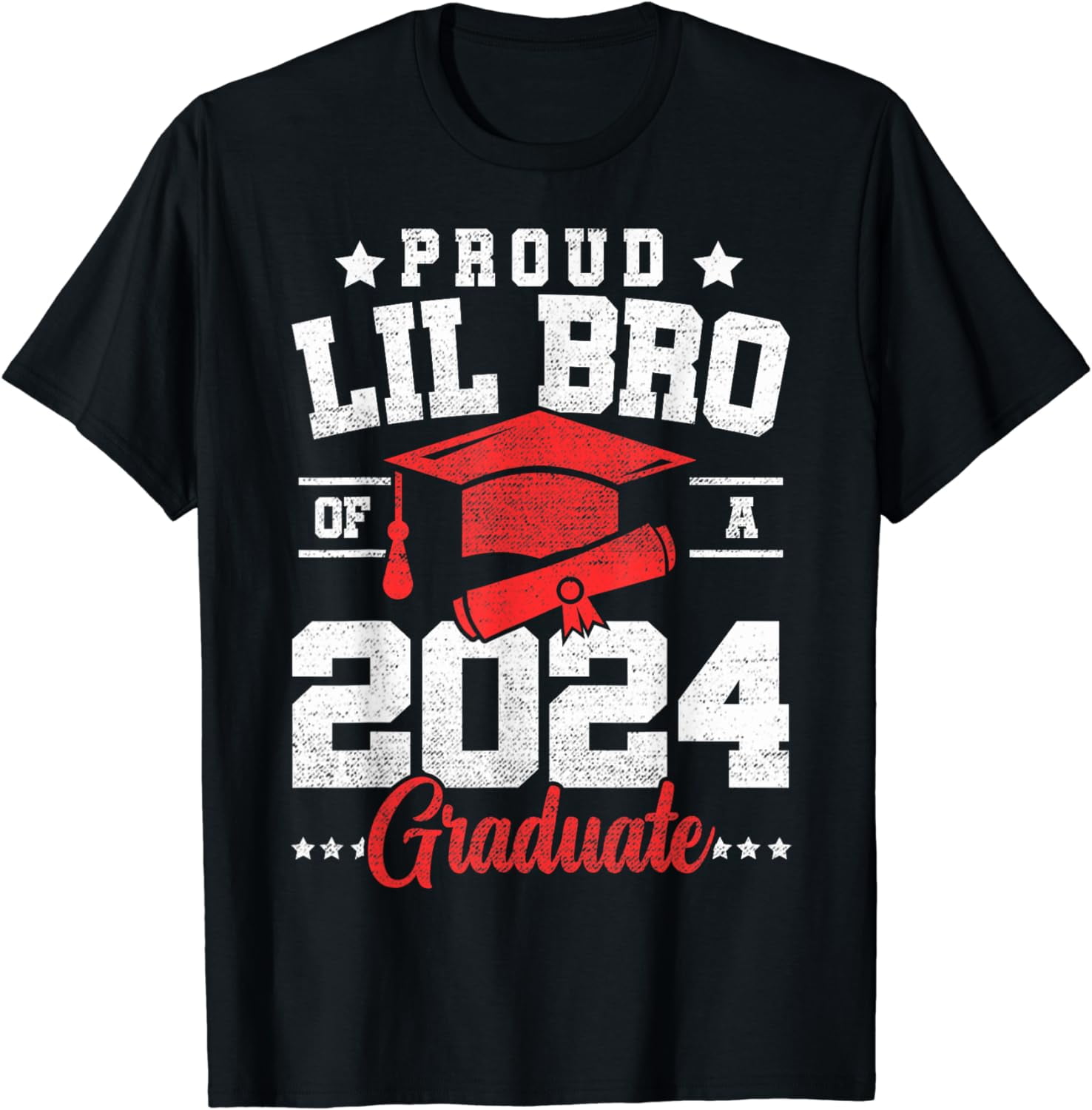 Proud Lil Bro Of A Class Of 2024 Graduate Senior Graduation T-Shirt ...