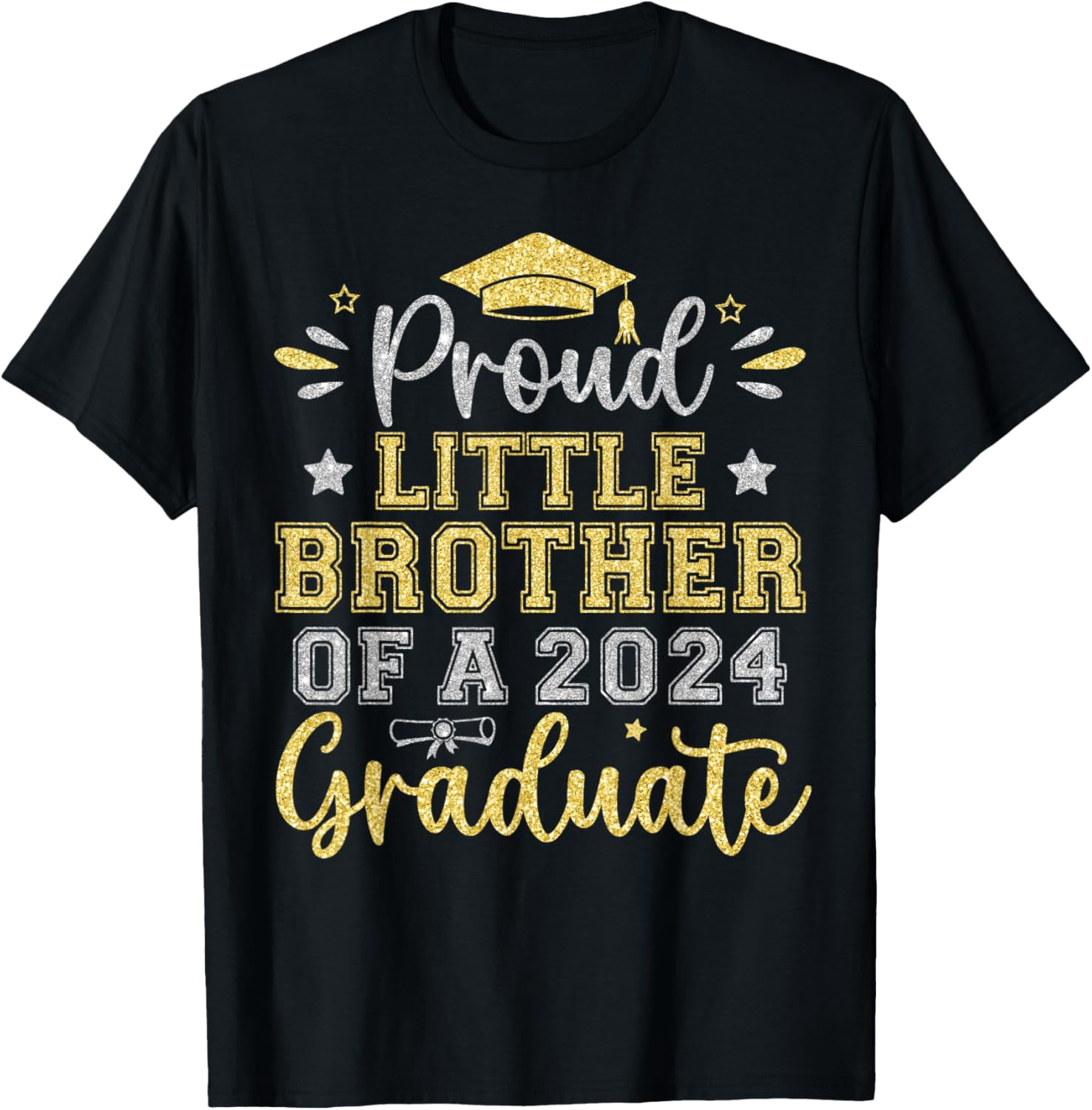 Proud Little Brother of a 2024 Graduate Senior Graduation T-Shirt ...