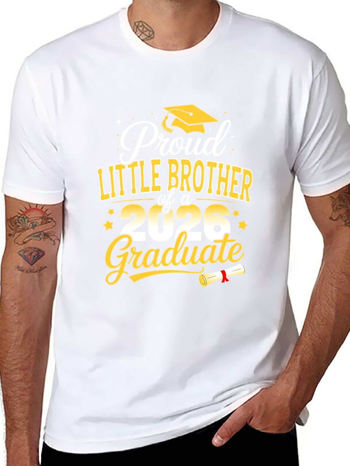 Proud Little Brother of a 2026 Graduate T-Shirt – Class of 2026 ...