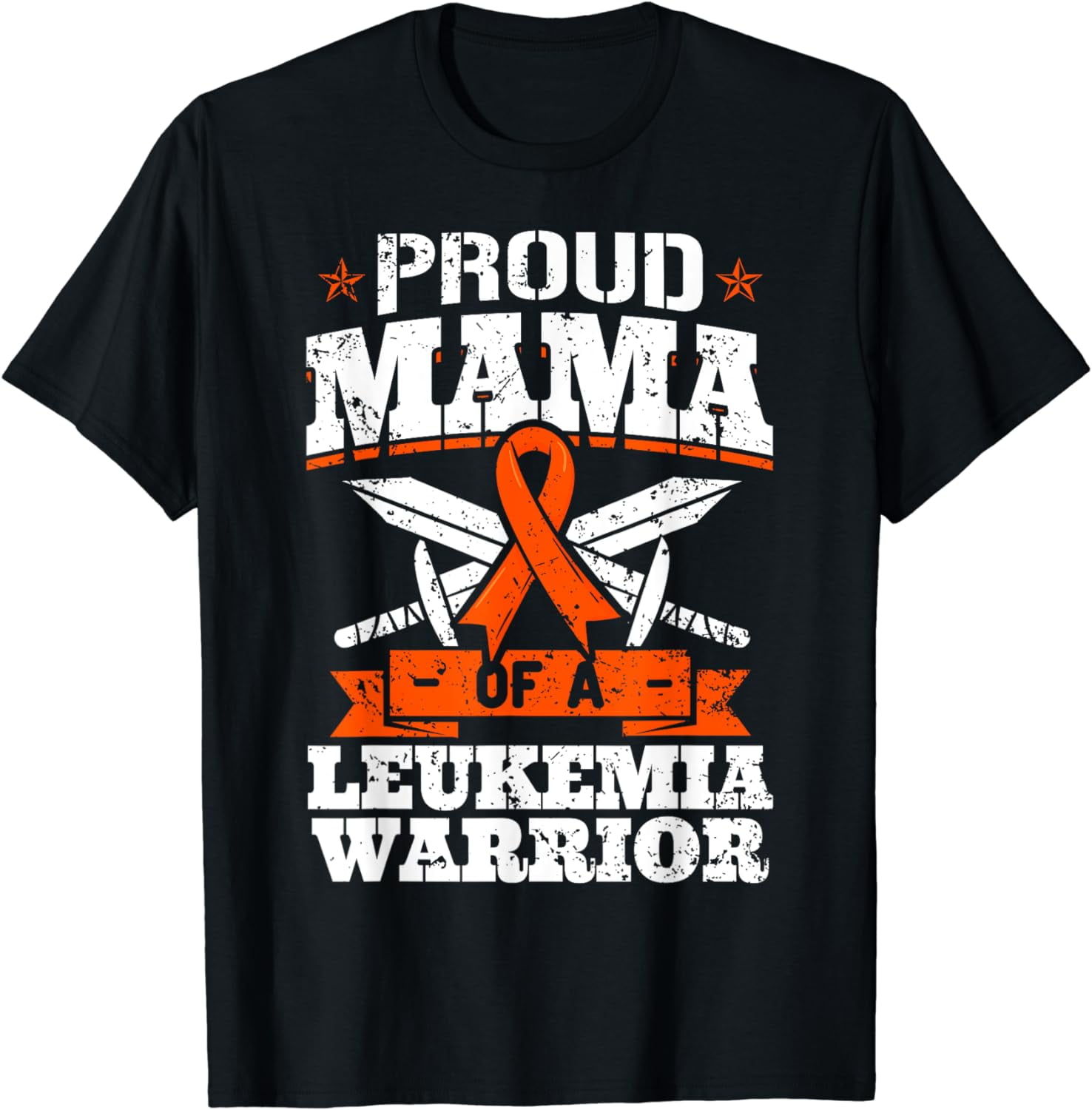 Proud Mama Of A Leukemia Warrior Mom Awareness Blood Cancer T-Shirt ...