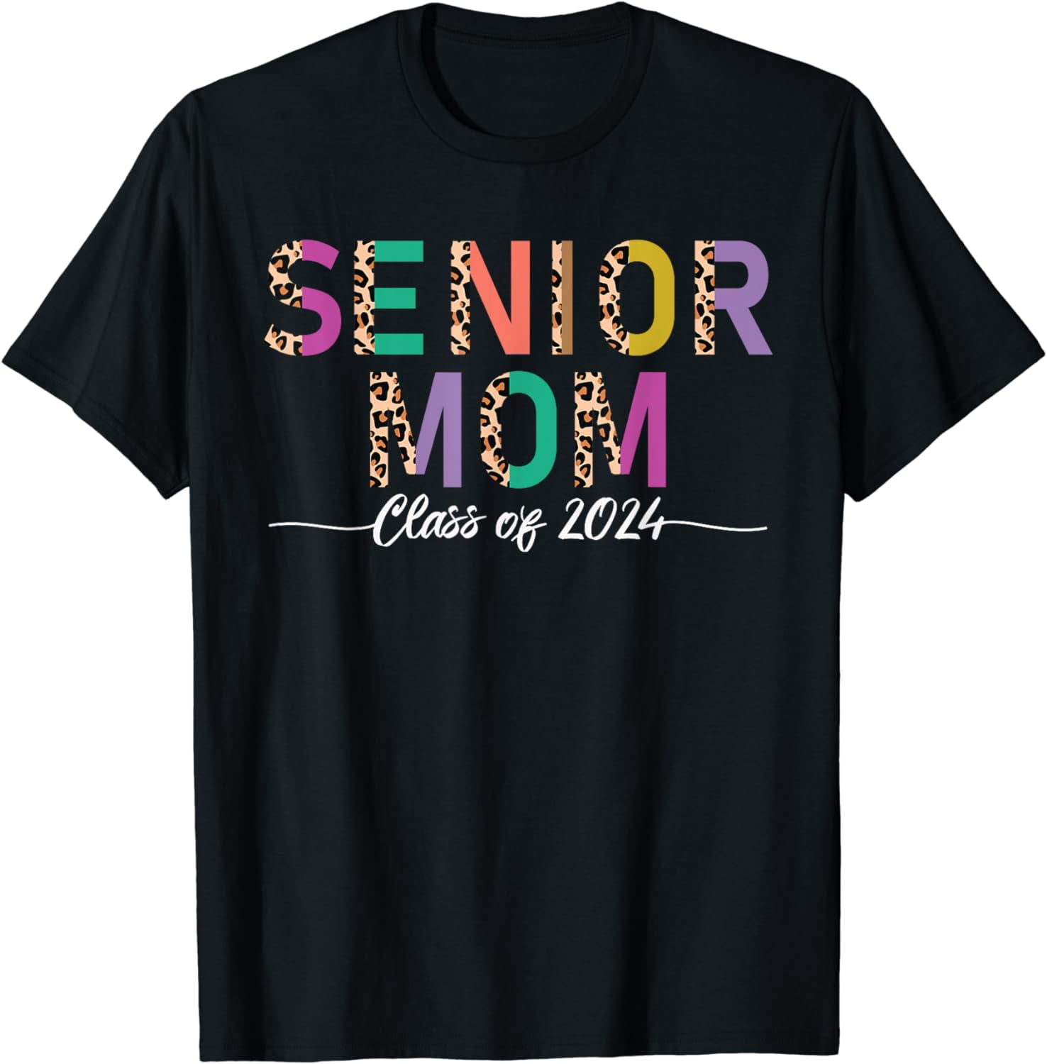 Proud Mom Graduate Leopard, Senior Mom Class of 2024 T-Shirt - Walmart.com