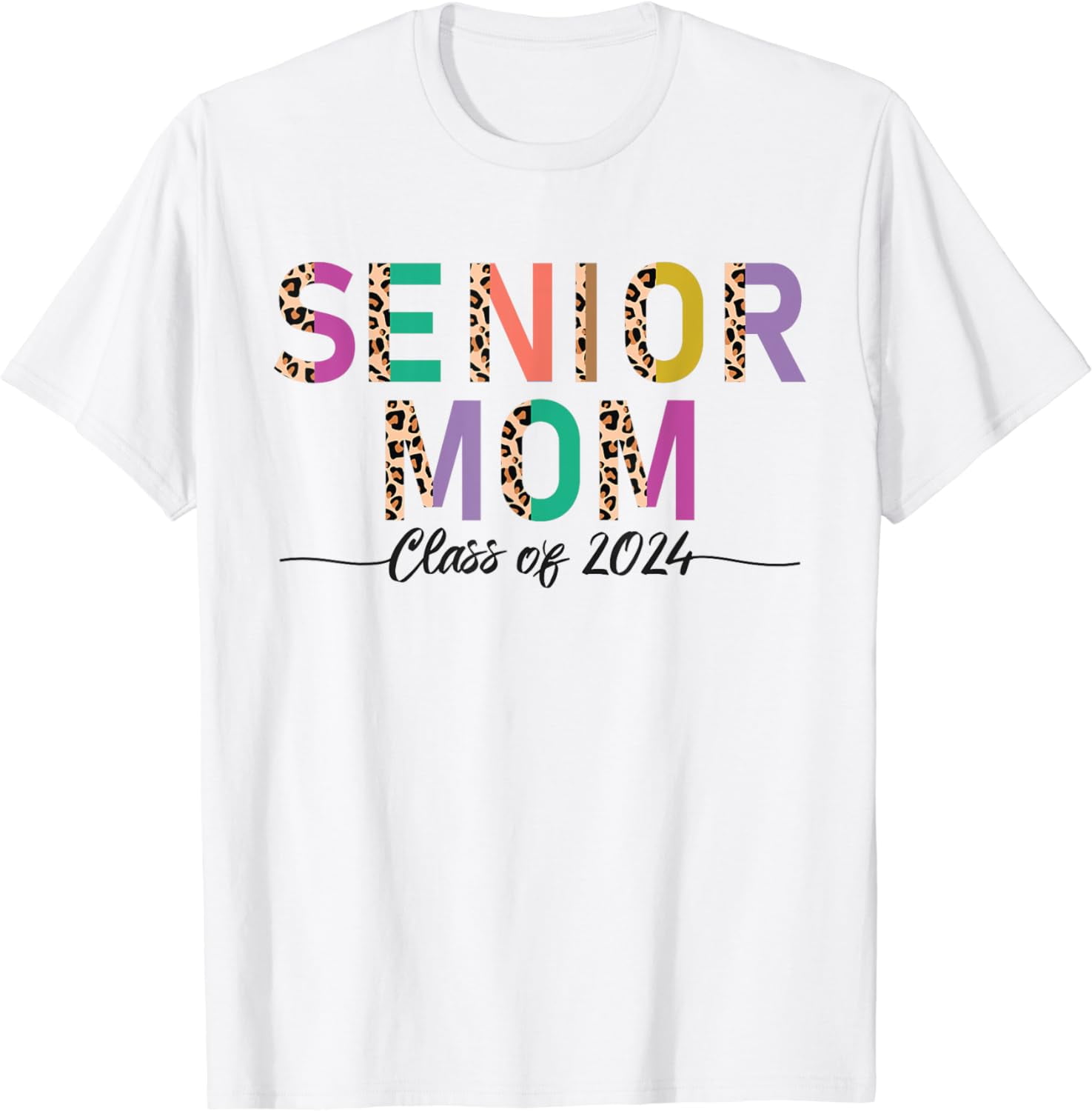 Proud Mom Graduate Leopard, Senior Mom Class of 2024 T-Shirt - Walmart.com