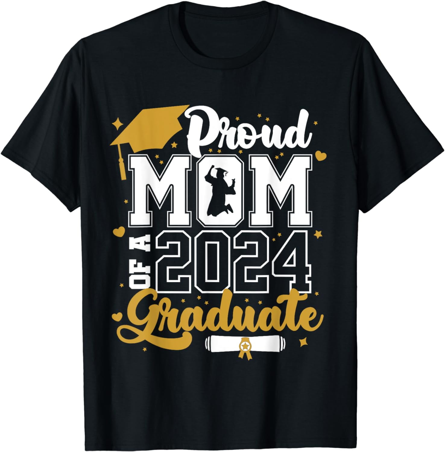 Proud Mom Of A 2024 Graduate Senior 2024 Class Of 2024 Grad T-Shirt ...
