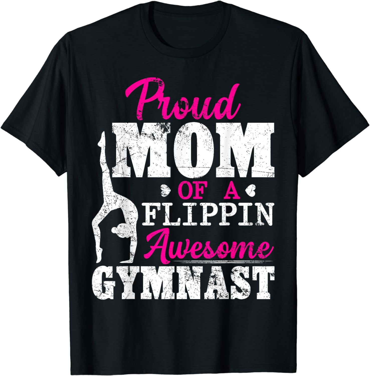 Proud Mom Of A Flippin Awesome Gymnast Gymnastics Mom T-Shirt - Walmart.com