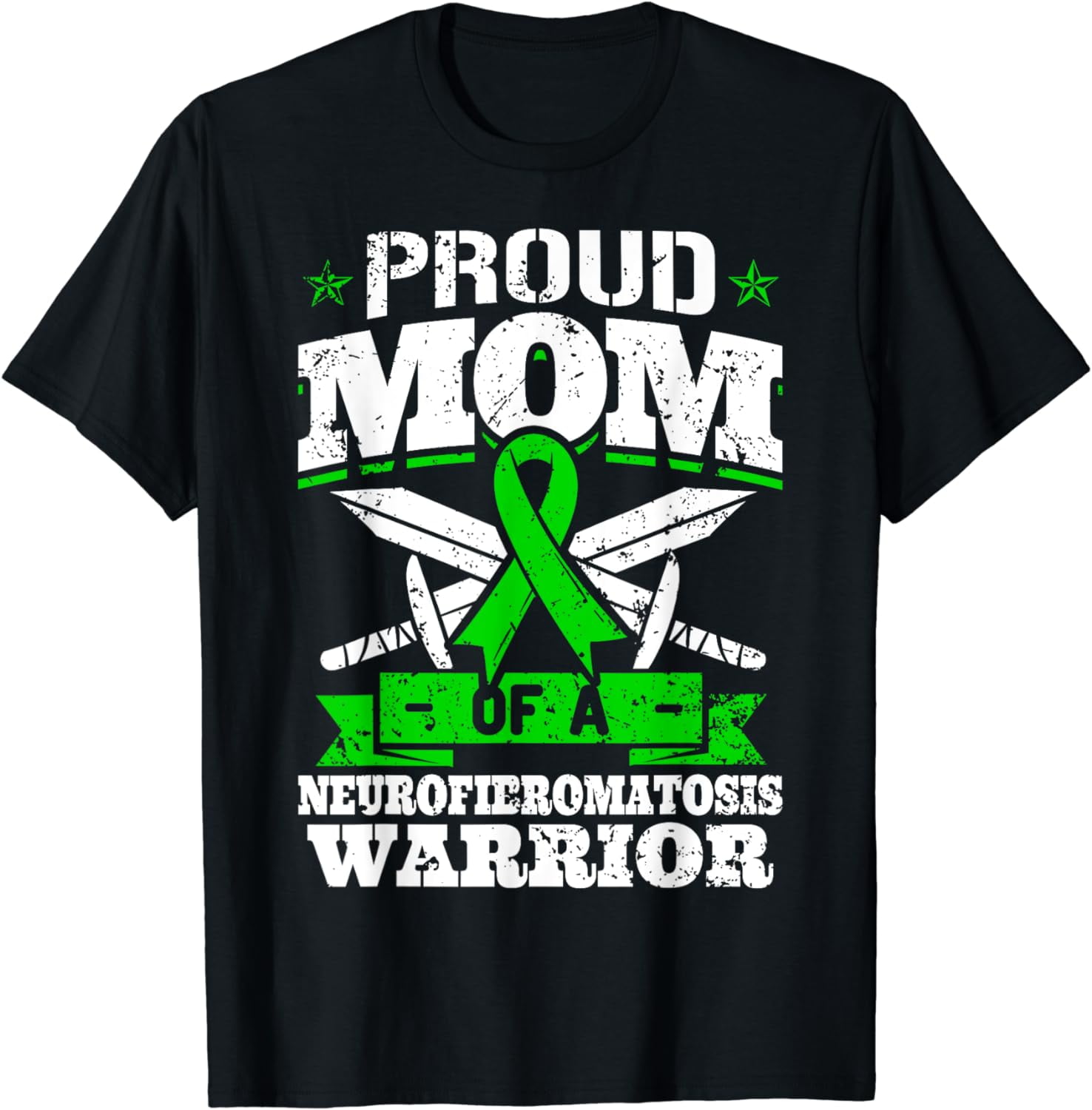 Proud Mom Of A Neurofibromatosis Warrior Awareness Ribbon T-Shirt - Walmart.com