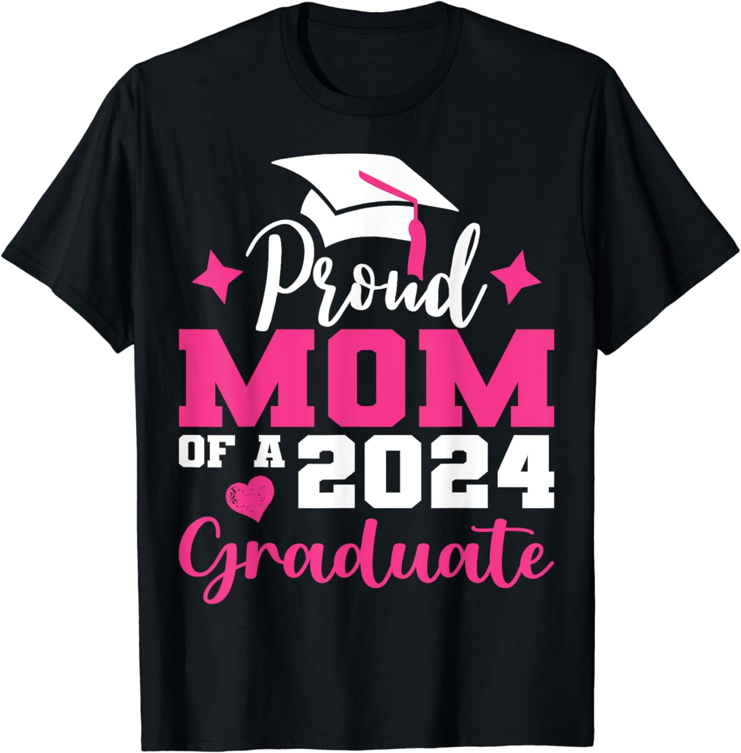 Proud Mom of 2024 Graduate Senior Mother College Graduation T-Shirt ...