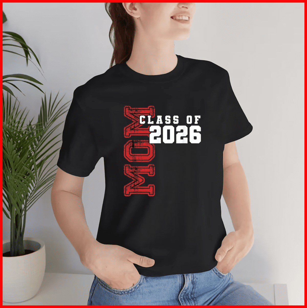Proud Mom of Class of 2026 Graduate High School Senior Unisex T-Shirt ...
