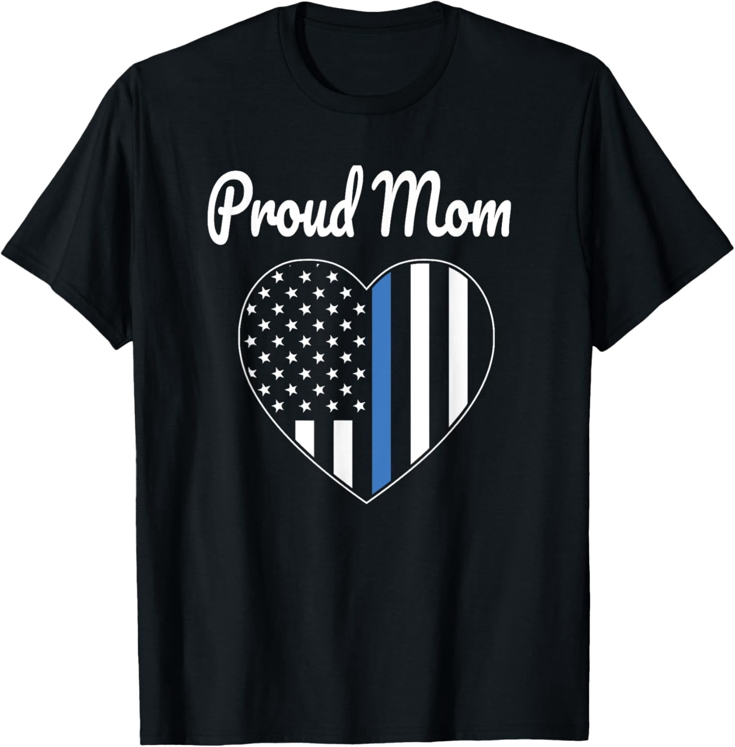 Proud Mom of Police Officer - Law Enforcement Support T-Shirt - Walmart.com
