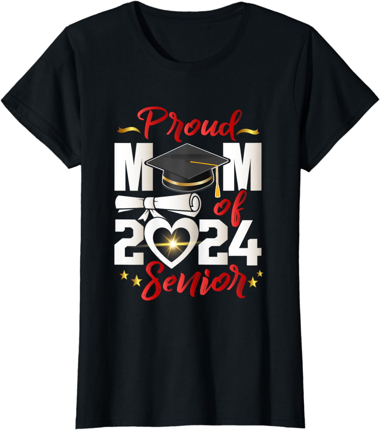 Proud Mom of a Senior 2024 Graduate 24 Mommy Graduation T-Shirt ...