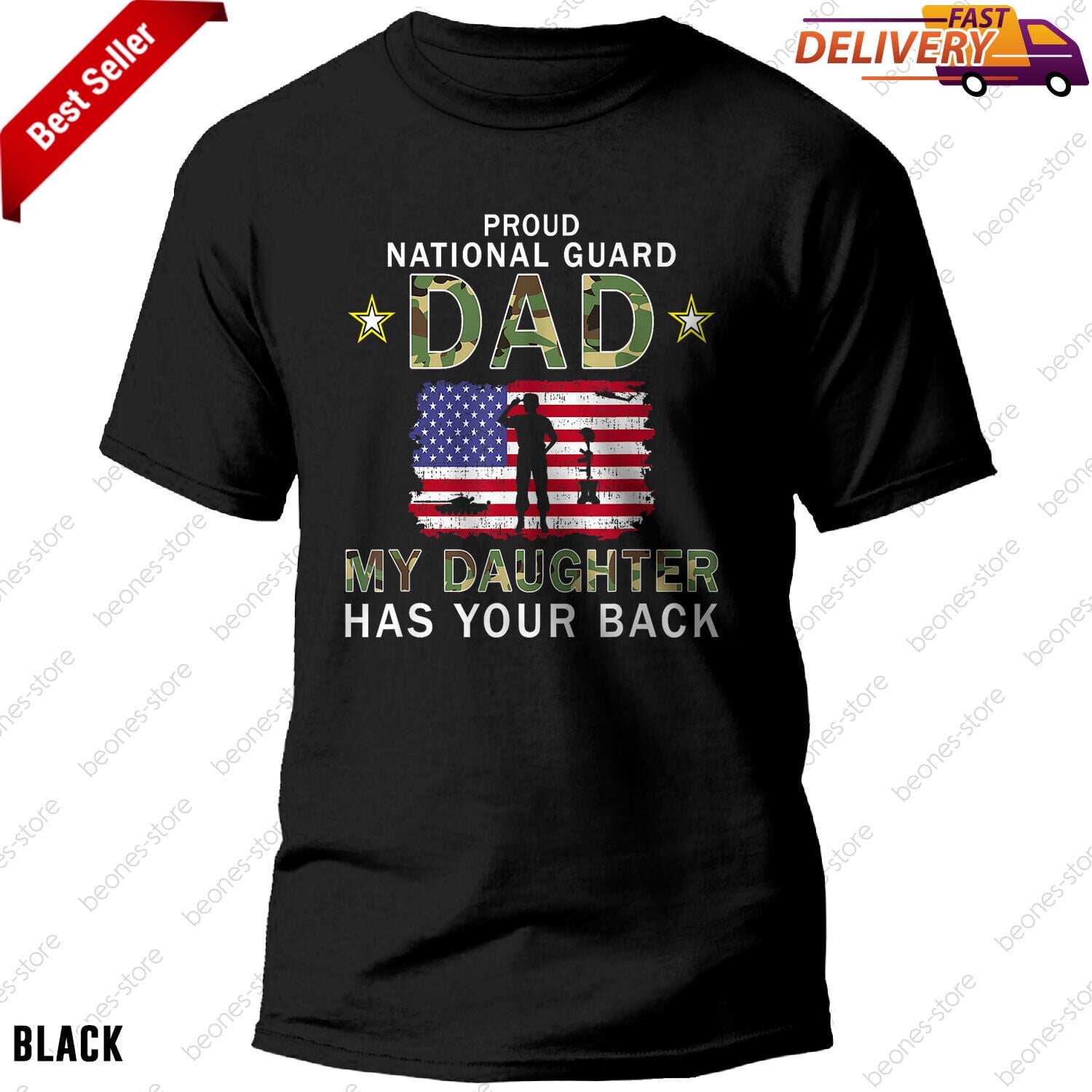 Proud National Guard Dad T-Shirt for Men and Women Daughter Army Gift ...