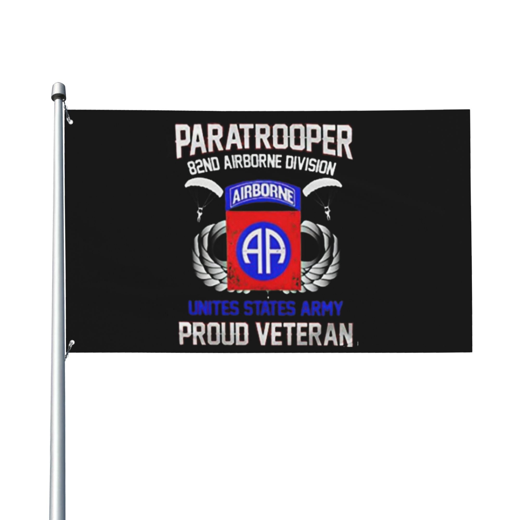 Proud Paratrooper Veteran 82nd Airborne Division Flag Home Garden Flag ...