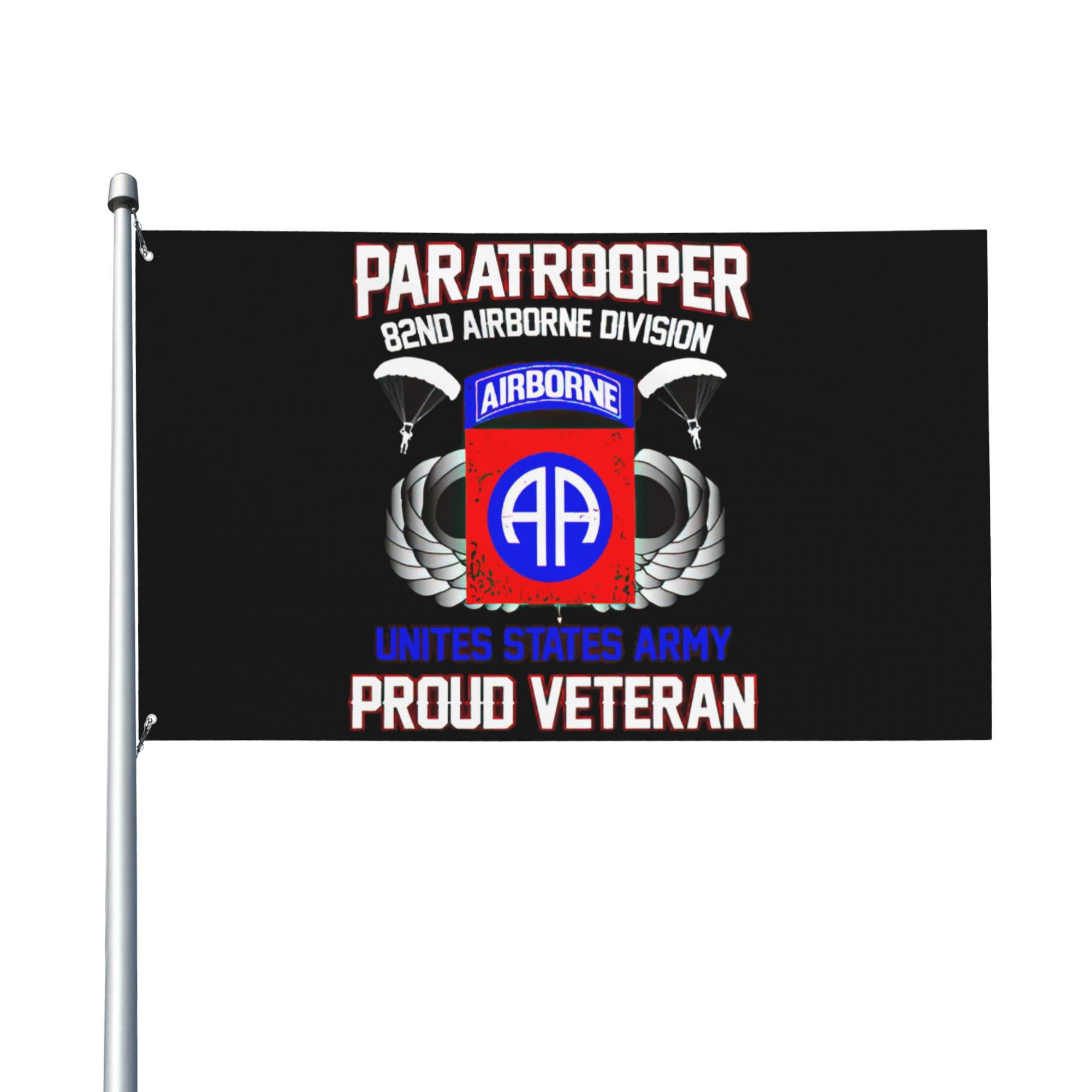 Proud Paratrooper Veteran 82nd Airborne Division Flags Garden Home Flag ...