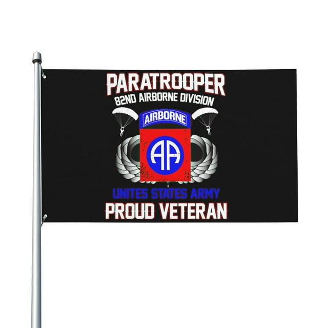 Proud Paratrooper Veteran 82nd Airborne Division Flags Garden Home Flag ...