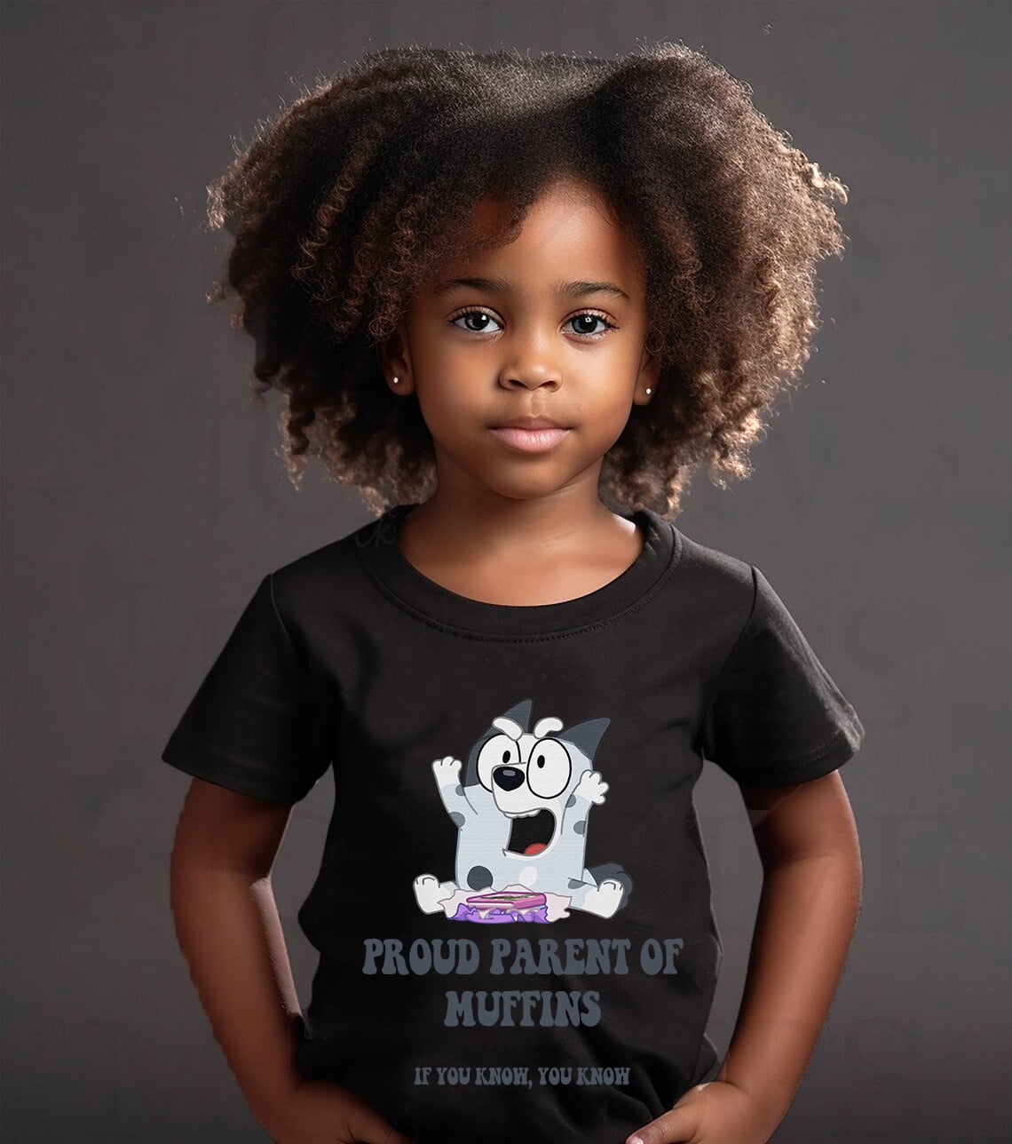 Proud Parent of Muffins Bluey Youth T-shirt, If You Know You Know, Blue ...