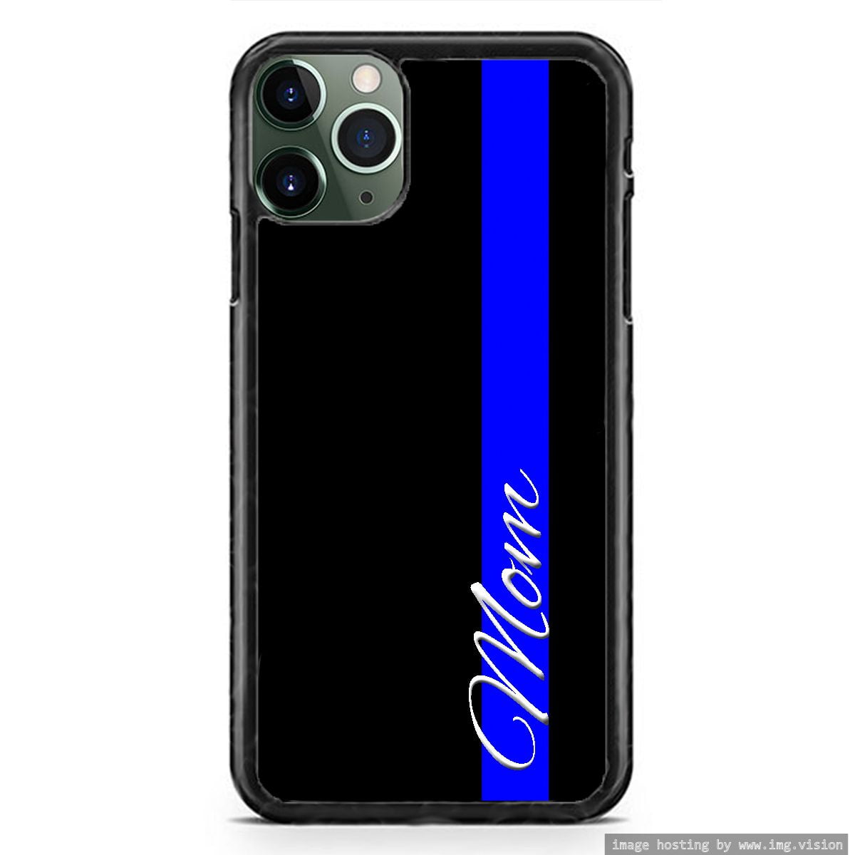 Proud Police Mom Case Thin Blue Line Cop Slim Shockproof Hard Rubber ...