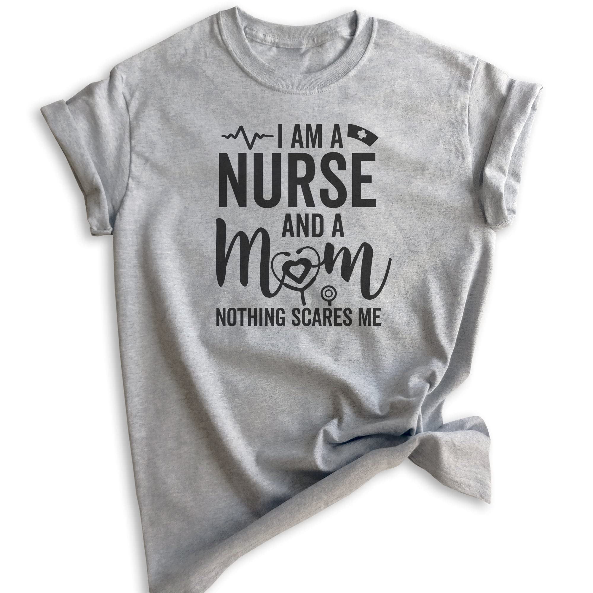 Proud RN Mom Nurse Graphic T-Shirt with Medical Icon Design - Walmart.com