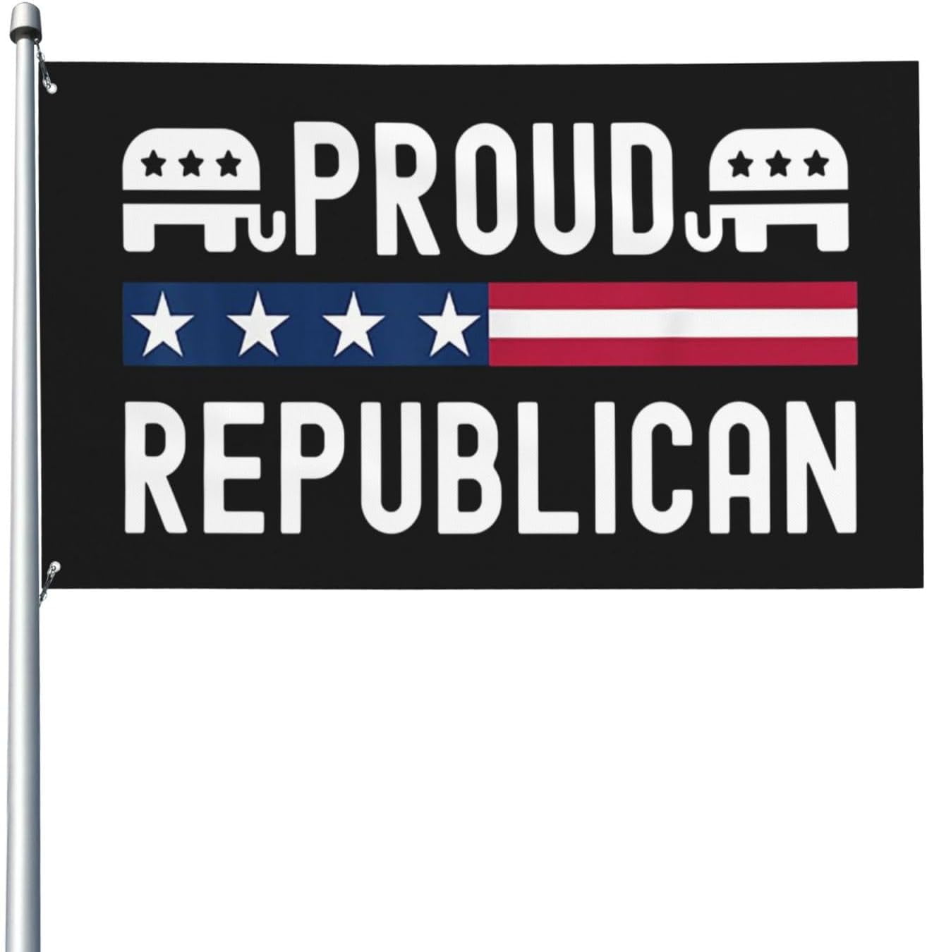 Proud Republican Flag Elephant Pro Trump 2024 Red Vote Flag 3x5 Ft ...