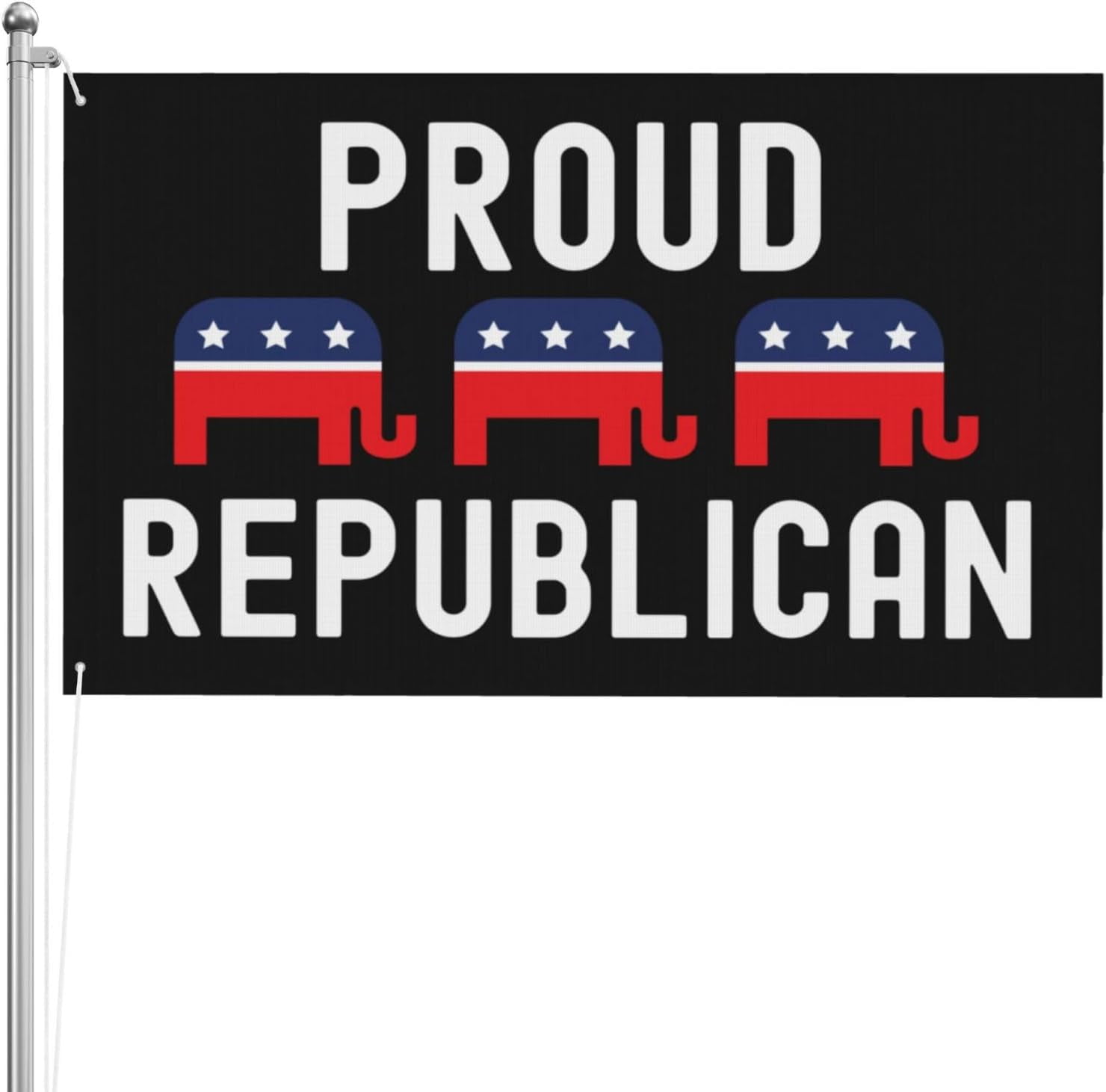 Proud Republican flag Elephant Pro Trump 2024 Red Vote Flag Double ...