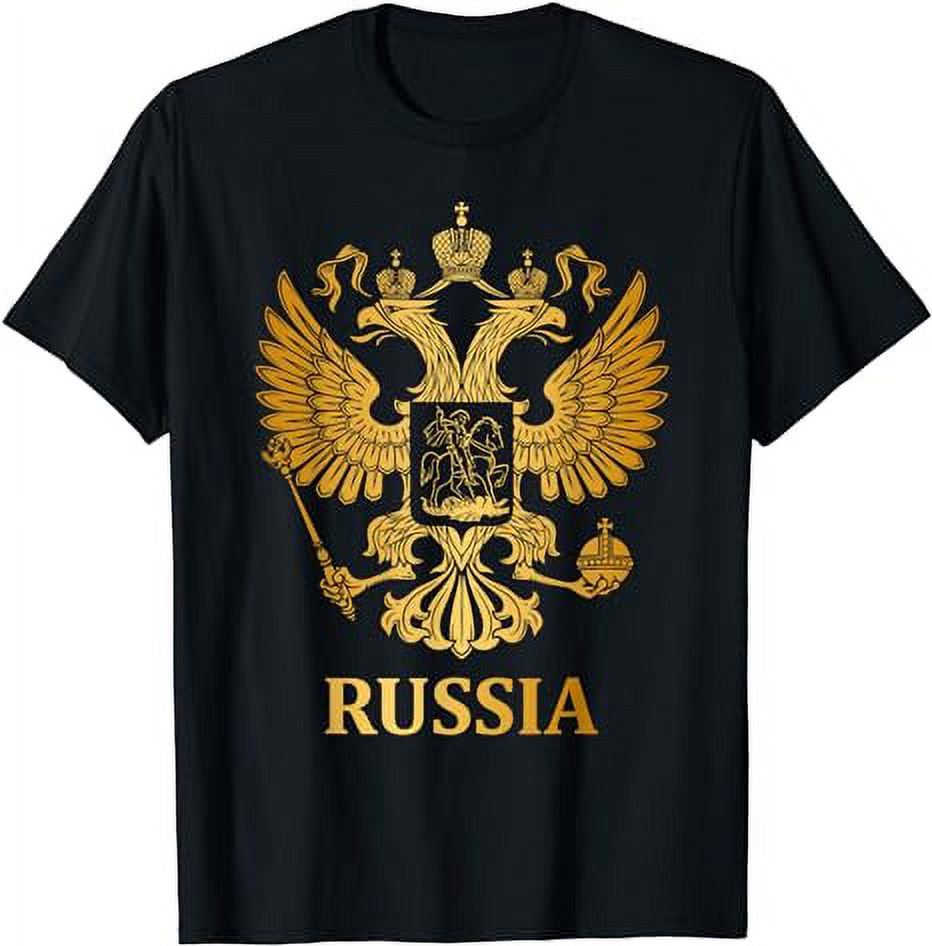 Proud Russia Arms Of Coat Russian Emblem Flag Gift T-Shirt - Walmart.com