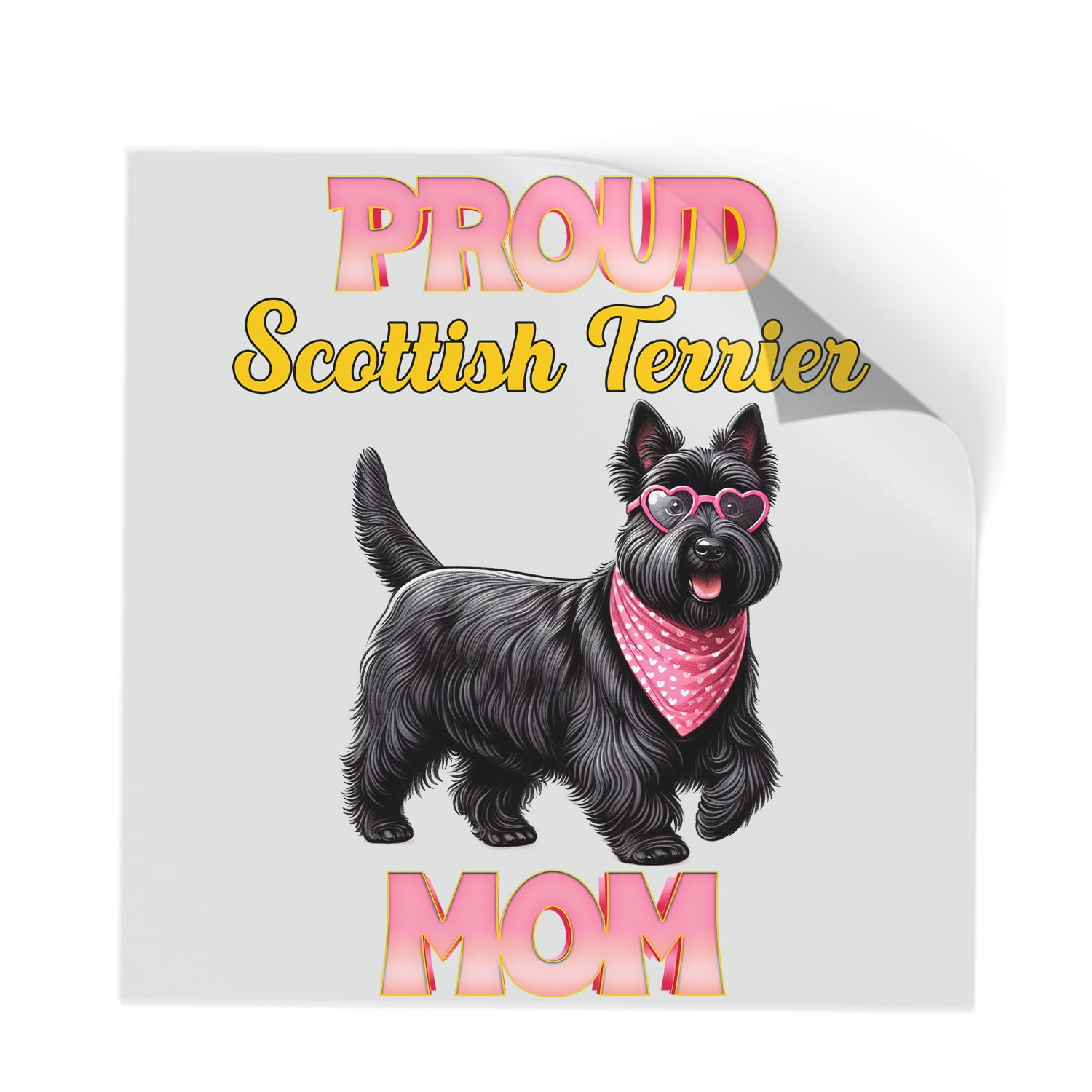 Proud Scottish Terrier Mom Happy Mother's Day with Love Cutout Transfer ...
