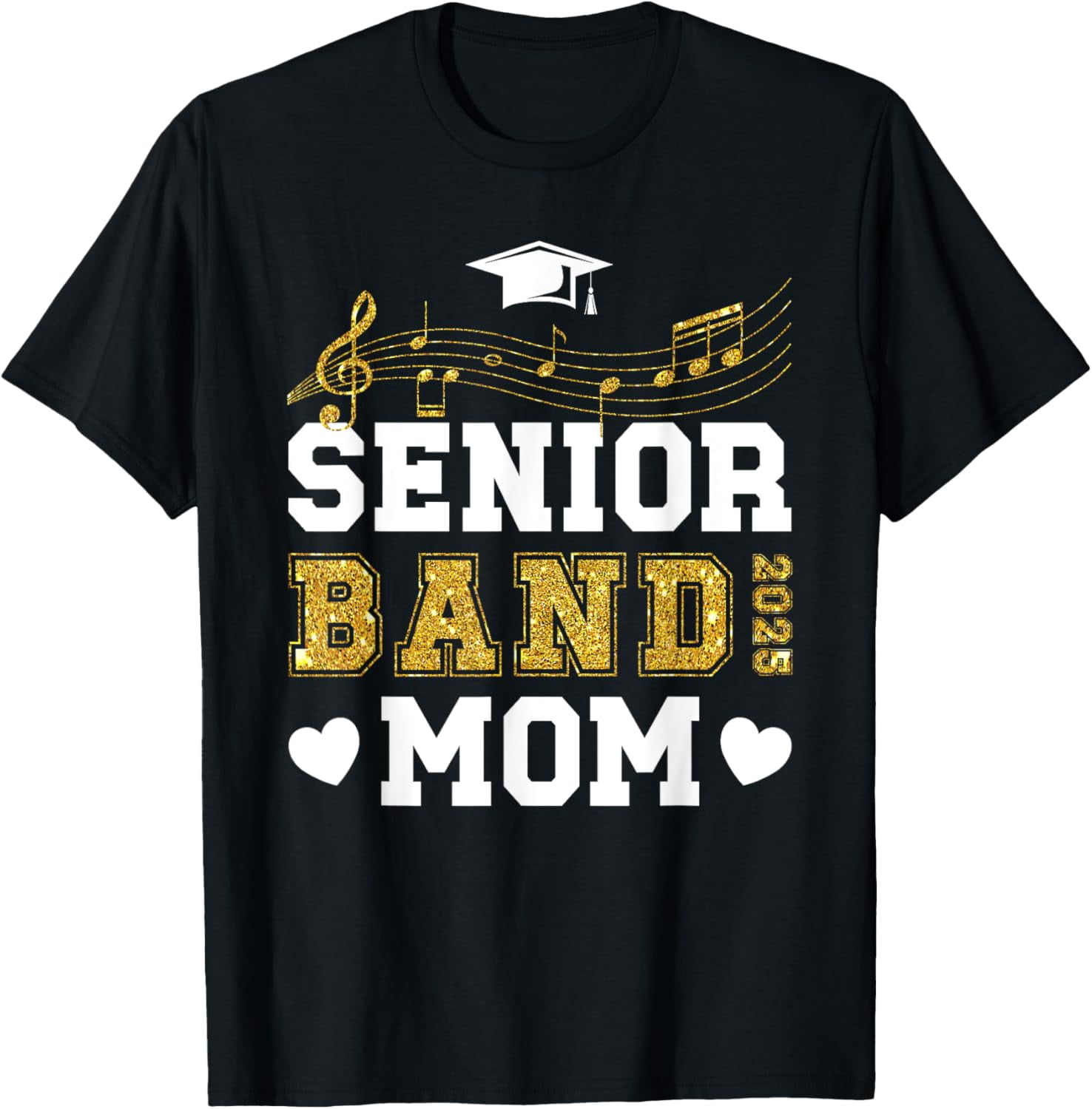 Proud Senior Band Mom 2025 Senior Marching Band Mama 2025 T-Shirt ...