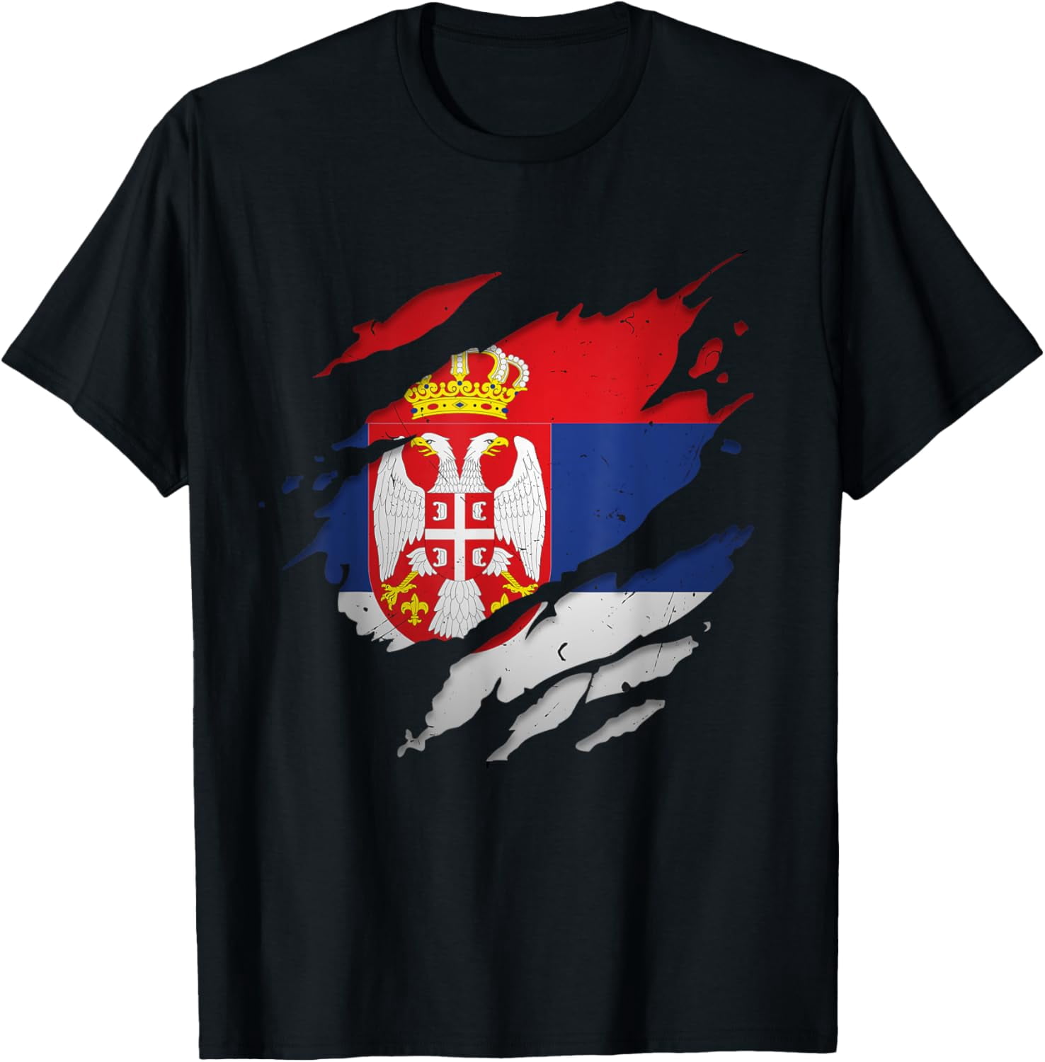 Proud Serbian Shirts | Torn Ripped Serbia Flag T-Shirtmen and women can ...