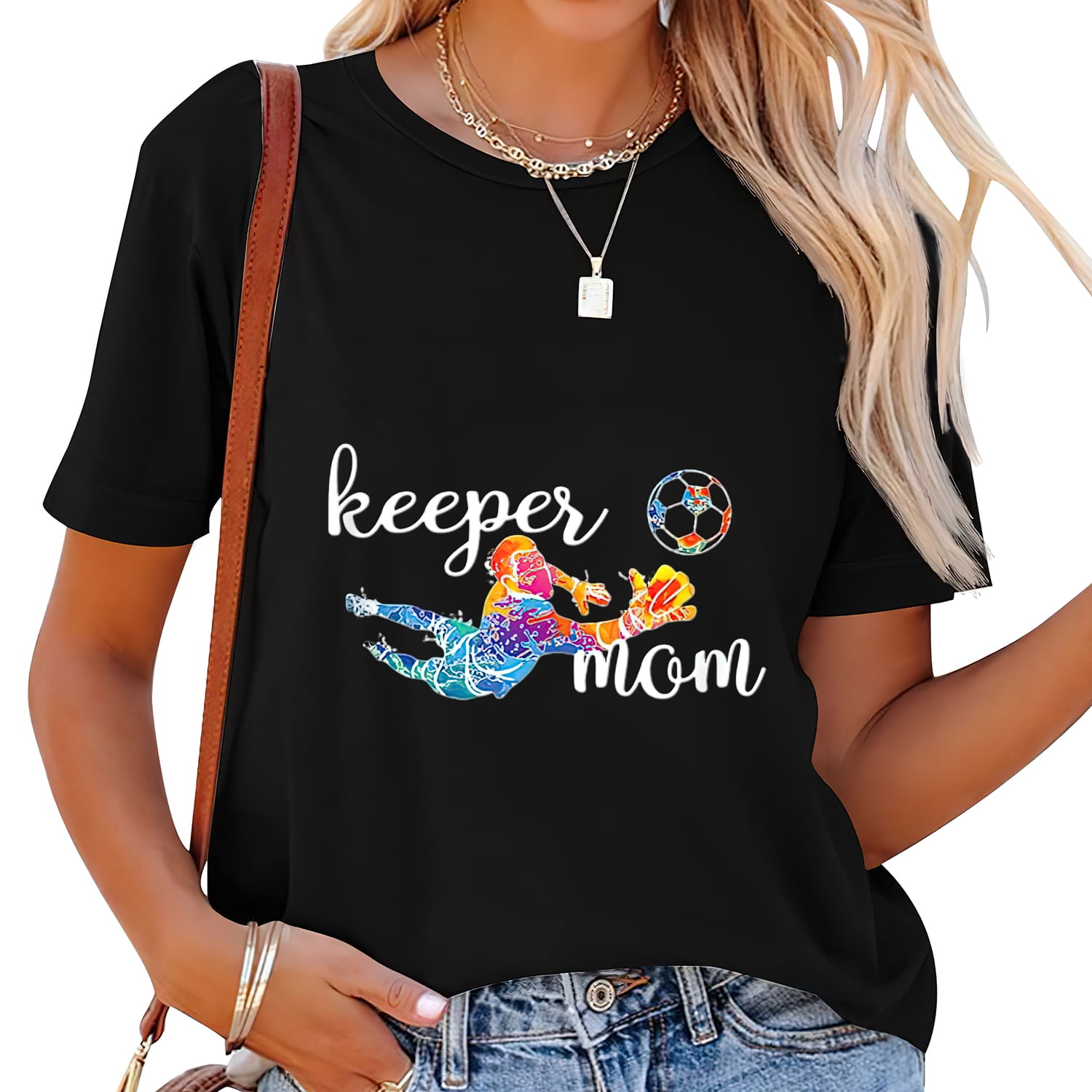 Proud Soccer Goalkeeper Mom Of A Soccer Goalie Mother Cool Graphic Tees ...