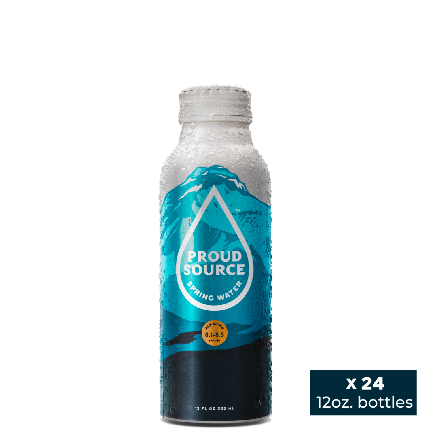 Proud Source Alkaline Spring Water - 12 oz Bottles, 24 Pack - Walmart.com