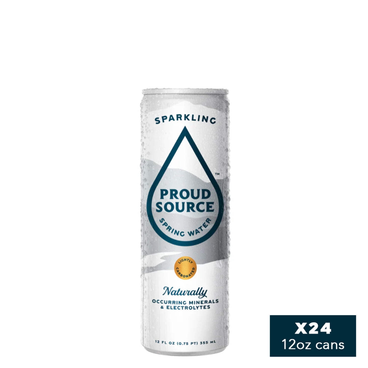 Proud Source Sparkling Spring Water - 12 oz Cans, 3 x 8 Packs (24 Cans ...