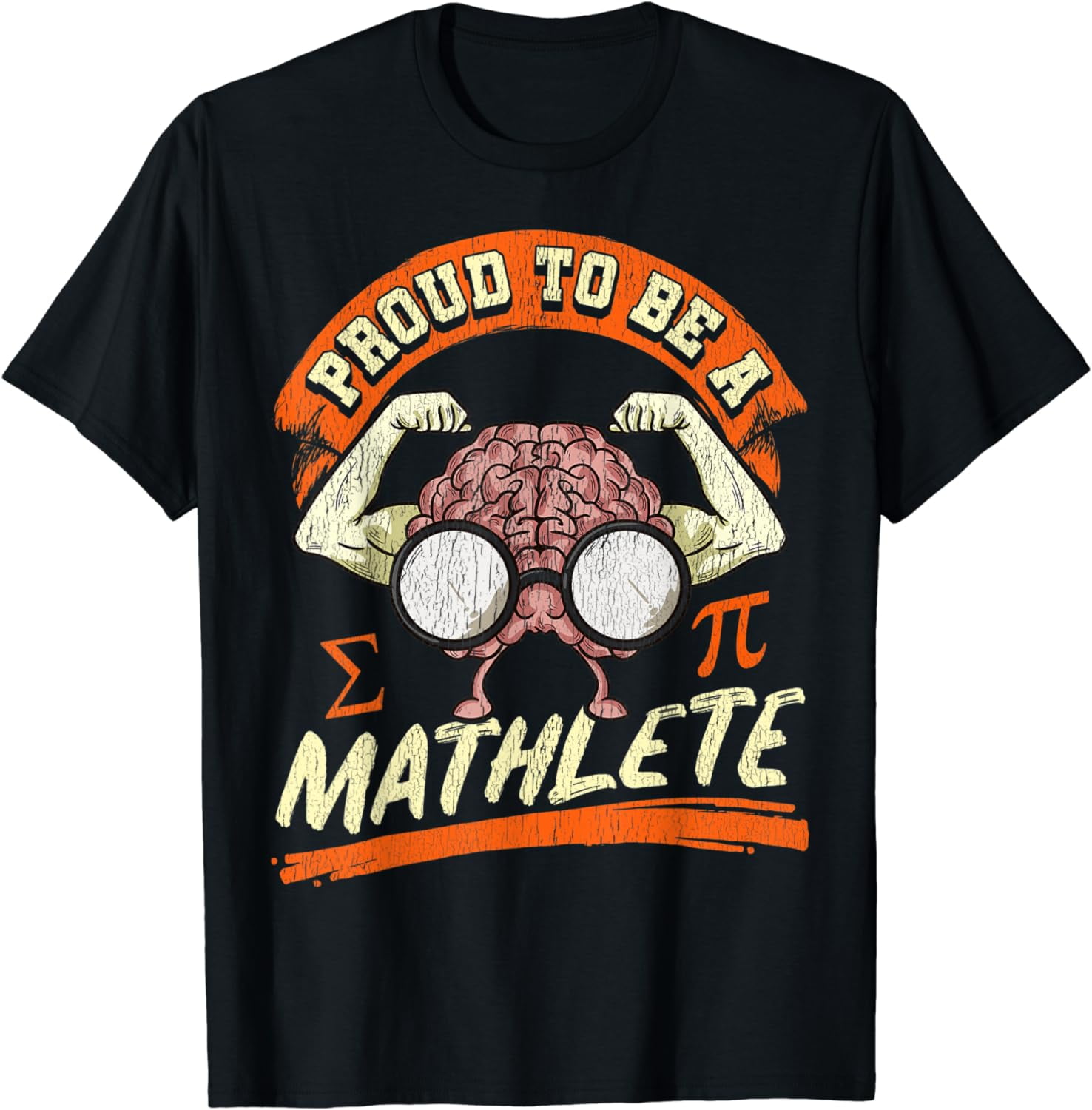 Proud To Be A Mathlete Funny Strong Brain Back to School T-Shirt ...