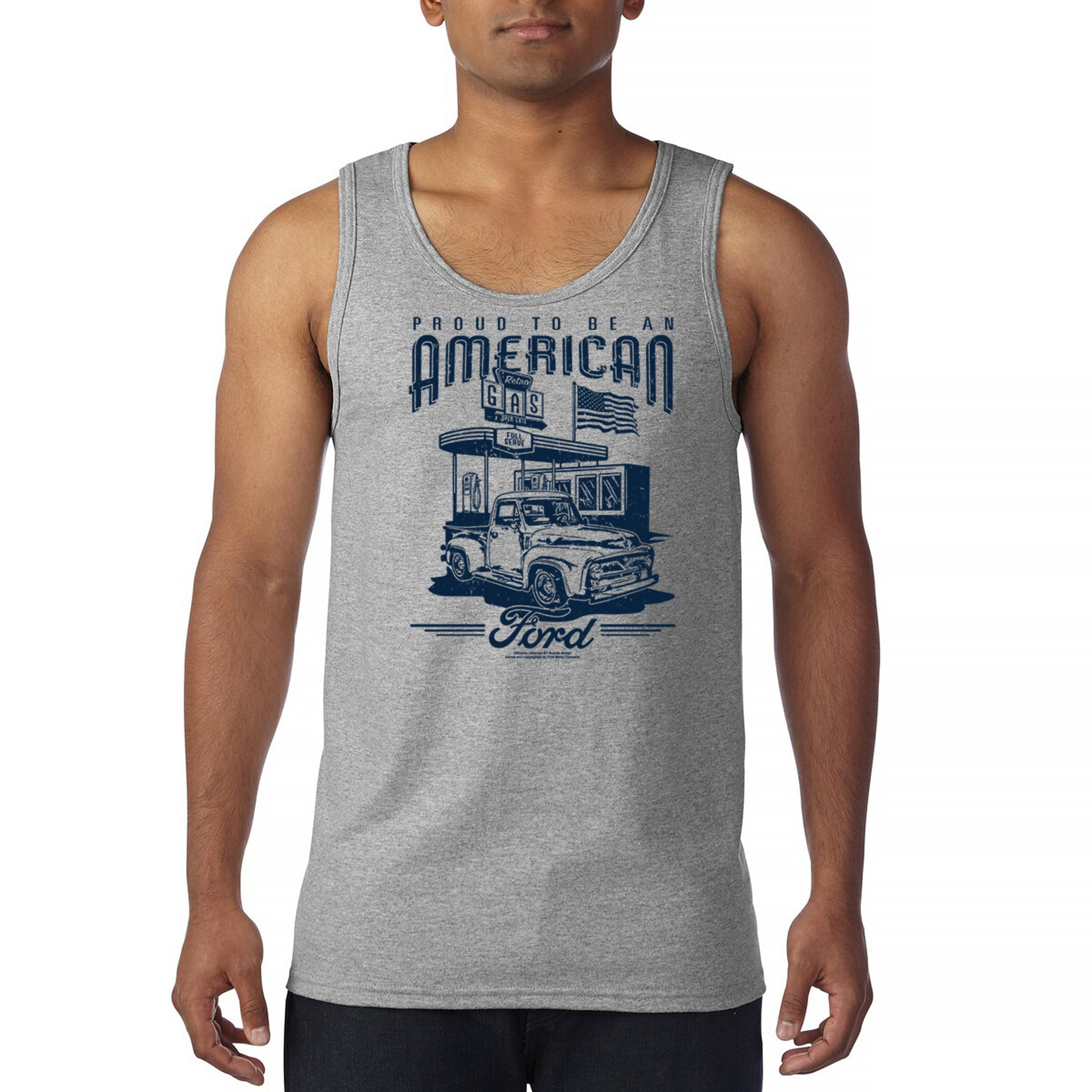 Proud To Be An American Ford Tank Top Patriotic Retro Vintage F-Series ...