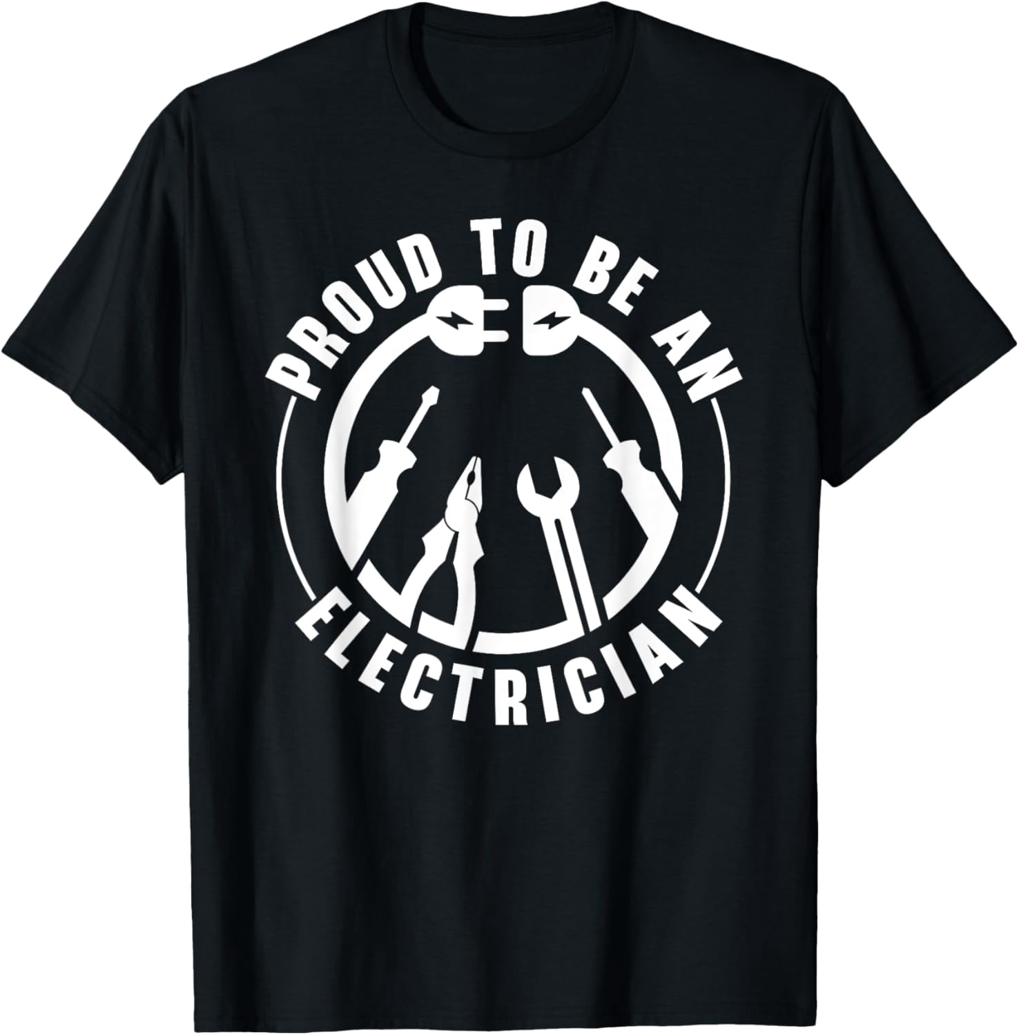 Proud To Be An Electrician Electricity Electrical Lineman T-Shirt ...