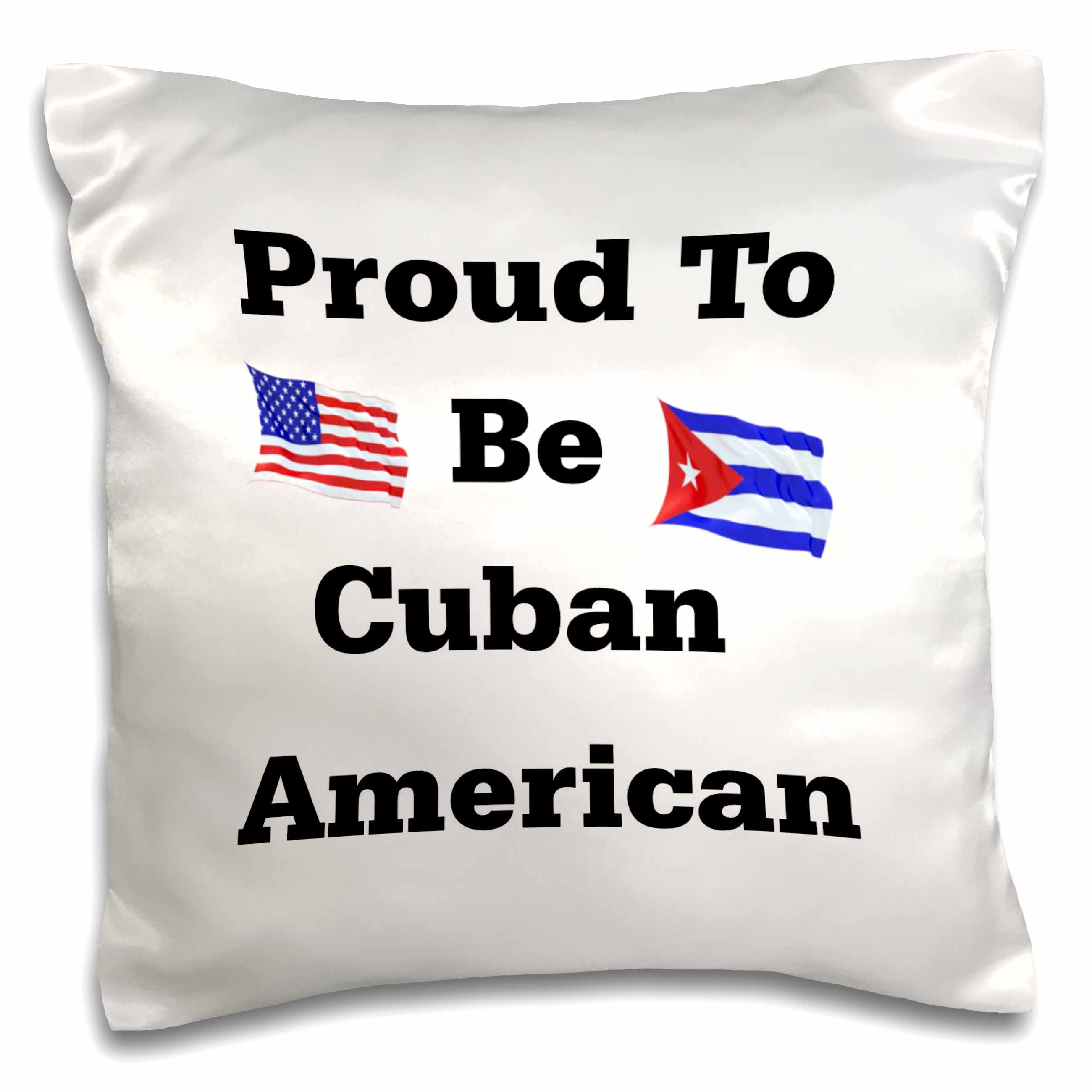 3dRose, Proud To Be Cuban American With Both Countries Flags, 16x16 ...