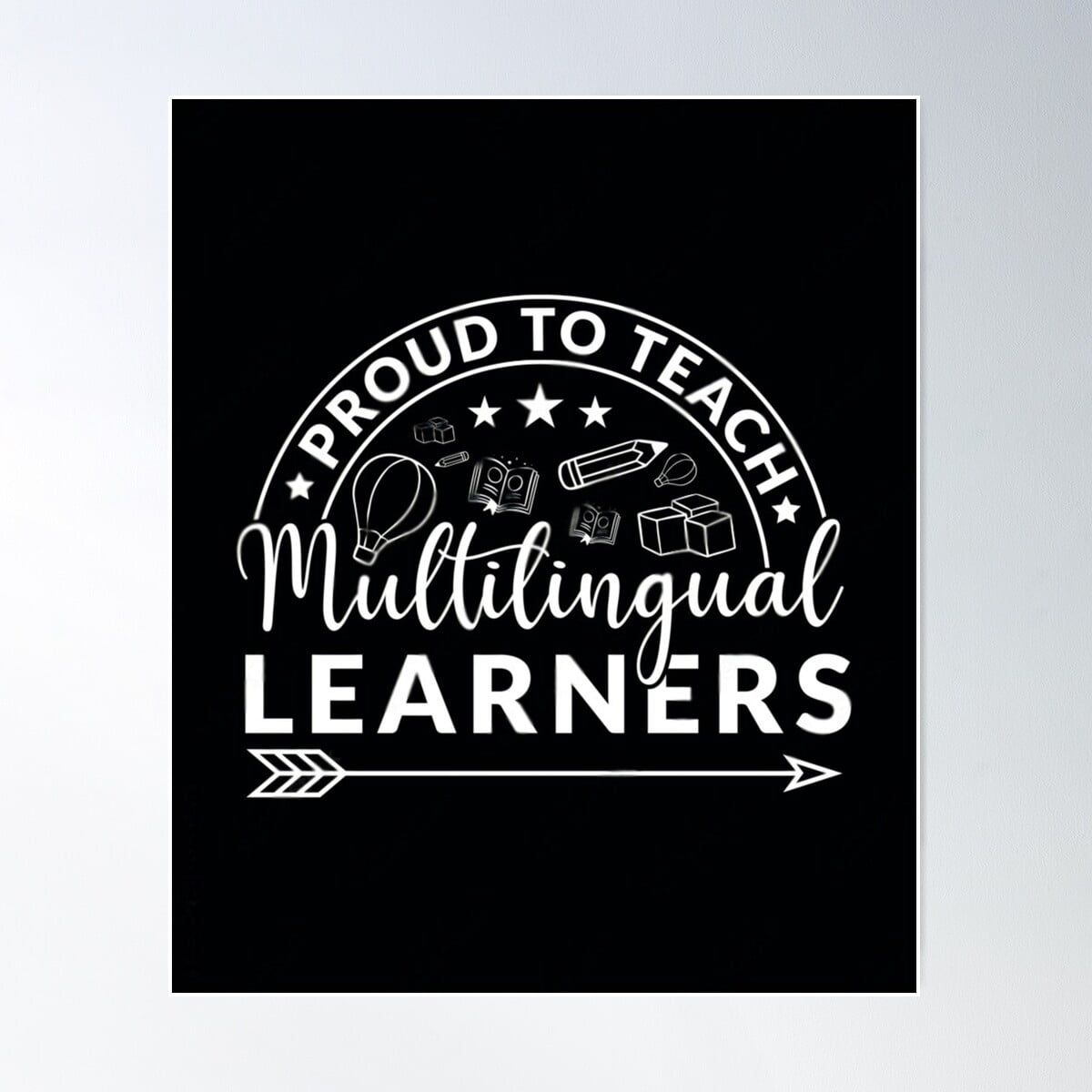 Proud To Teach Multilingual Poster Wall Art, Modern Wall Decor For ...