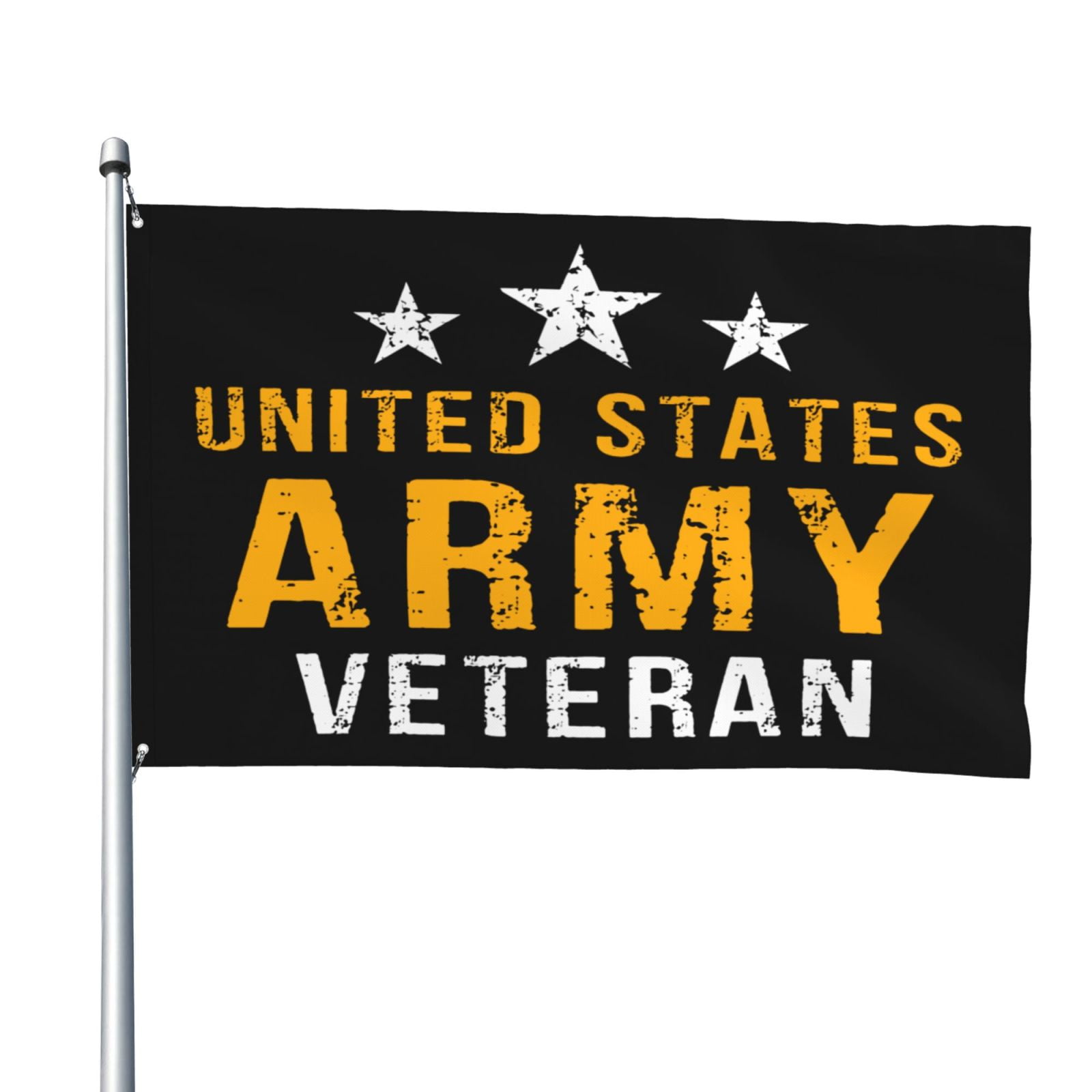 Proud Us Army Veteran Flags for Yard Outside Decorations 4x6 Ft Double ...