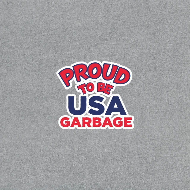Proud To Be Usa Garbage Patriotic America Stickerphone Decal Water ...