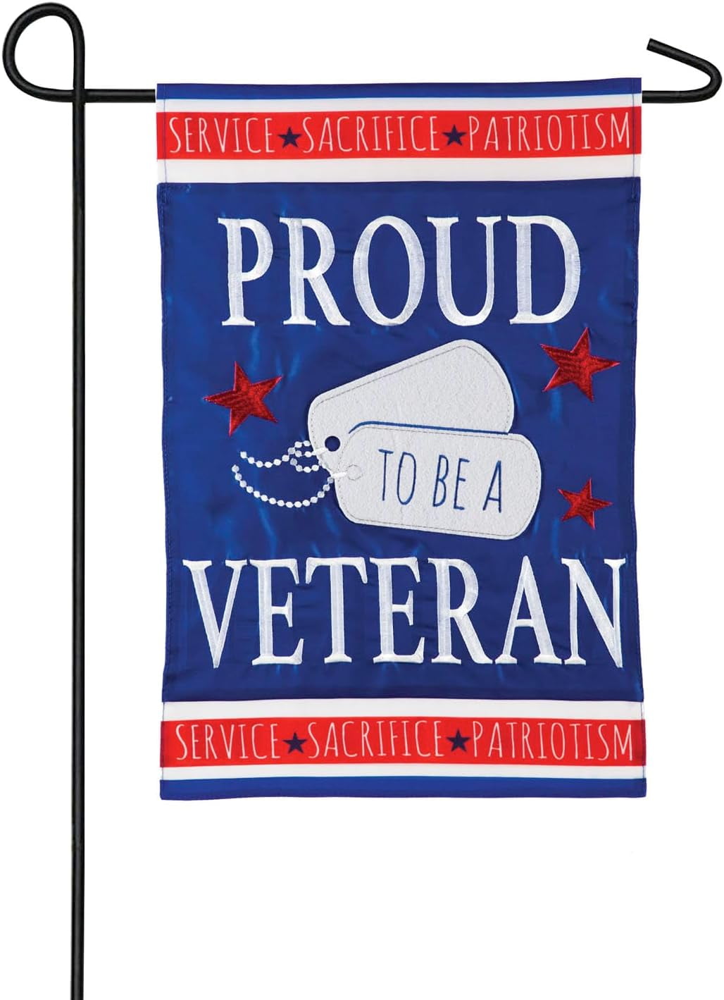 Proud Veteran Garden Applique Flag | Veteran Garden Flag 30x45 cm ...