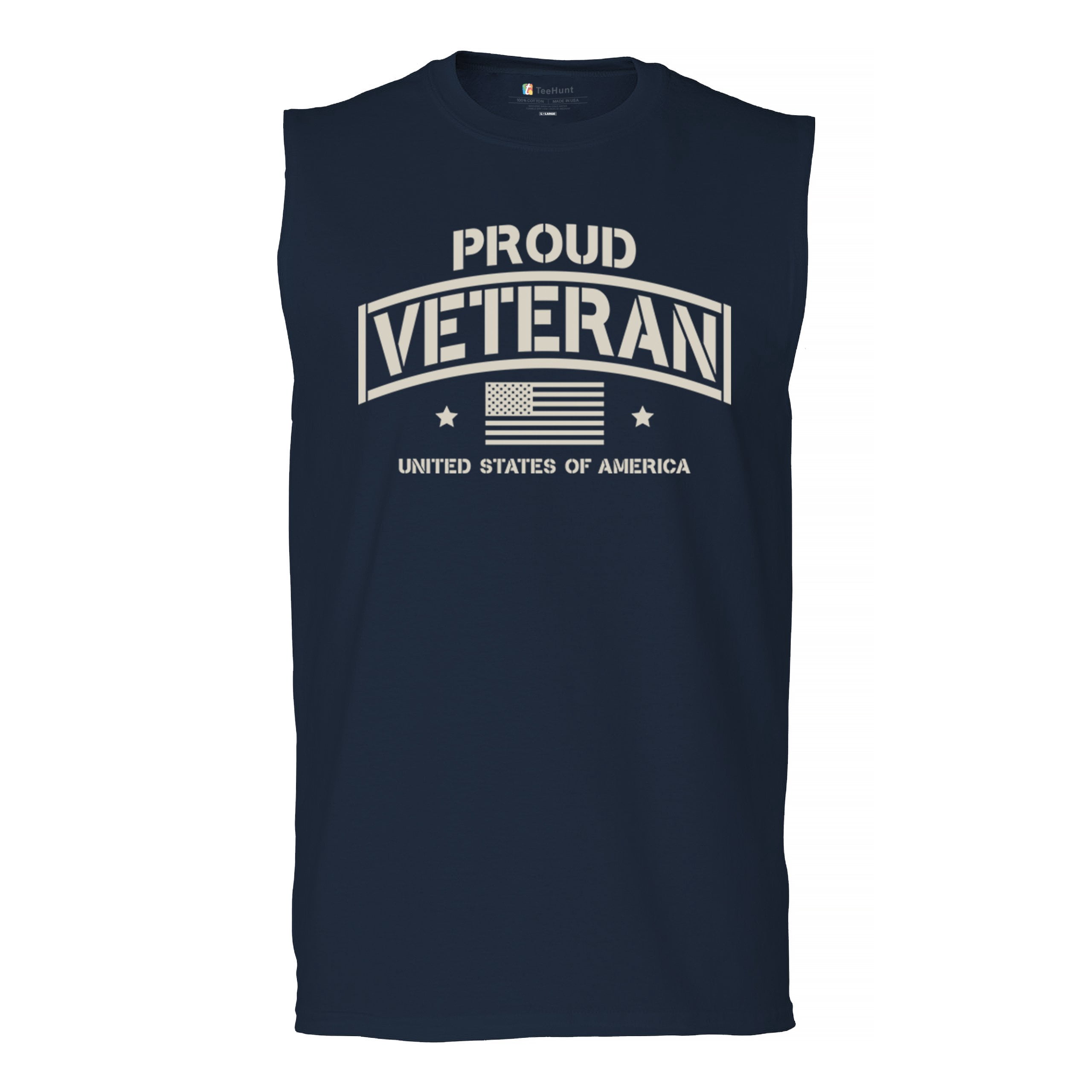 Proud Veteran Muscle Shirt Veteran's Day Military Honor US Flag Army ...