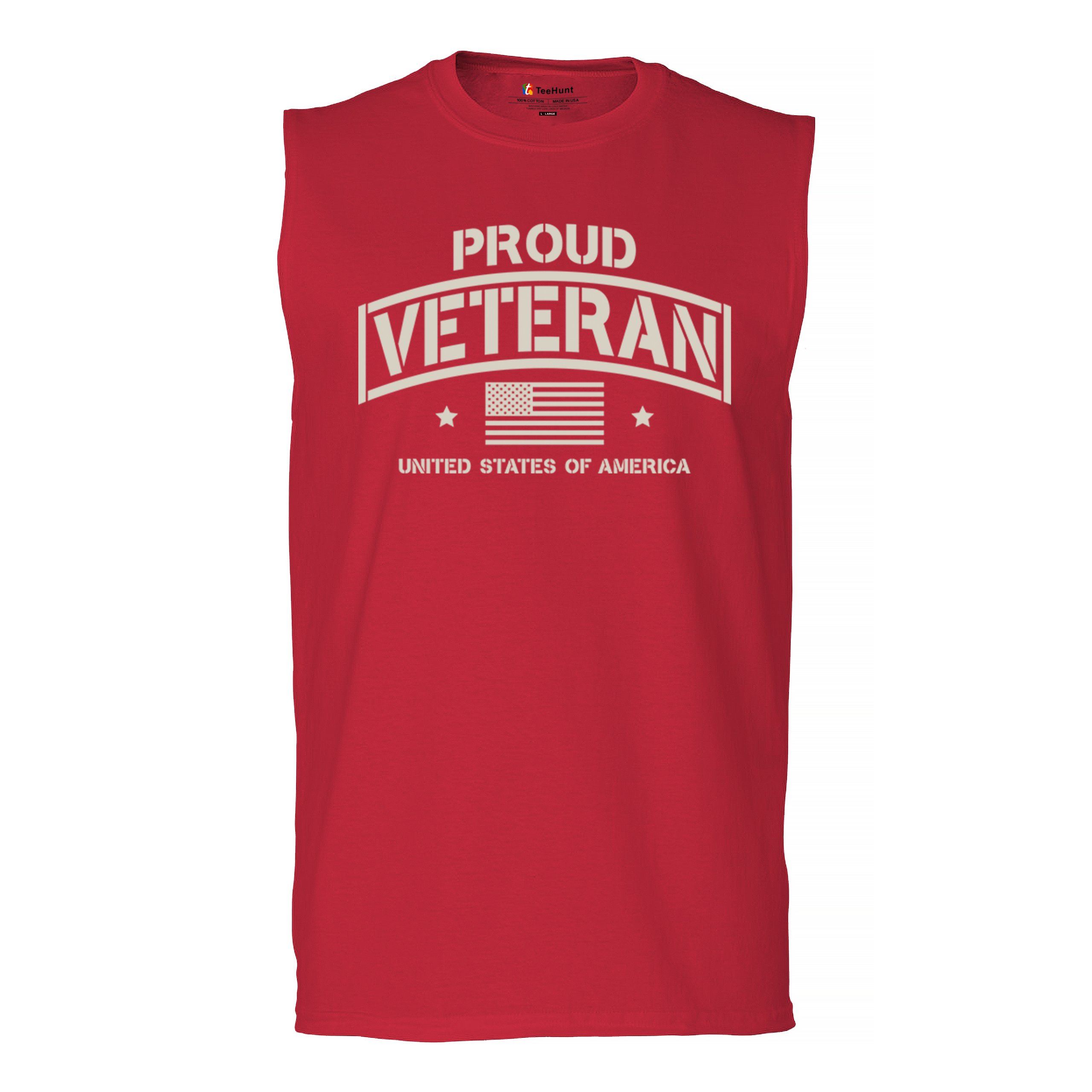 Proud Veteran Muscle Shirt Veteran's Day Military Honor US Flag Army ...