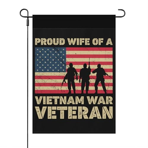 Proud Wife Of A Vietnam War Veteran Outdoor Flag Double Sided, Cute ...