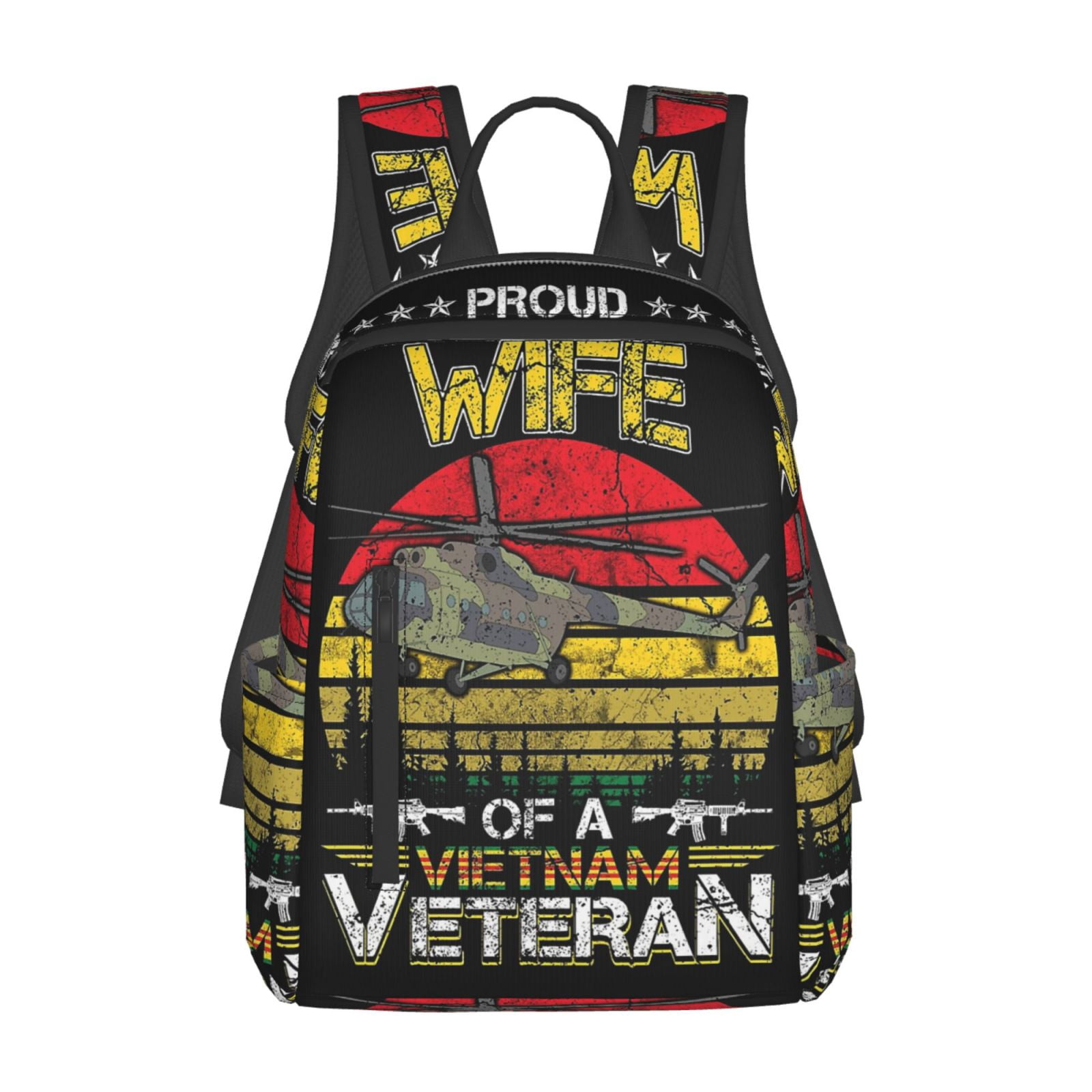Proud Wife of A Vietnam Veteran Travel Laptop Backpack College School ...