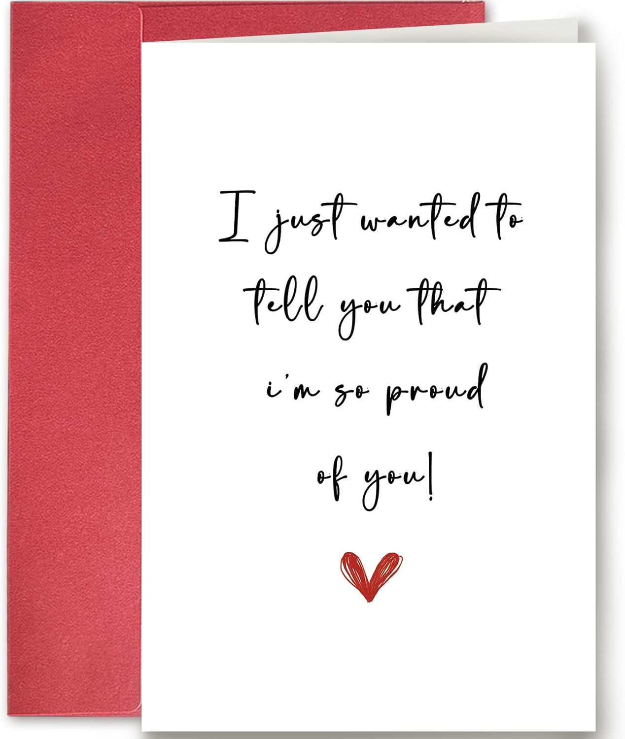 Proud of You Greeting Card – Inspirational Card with Heart Design ...