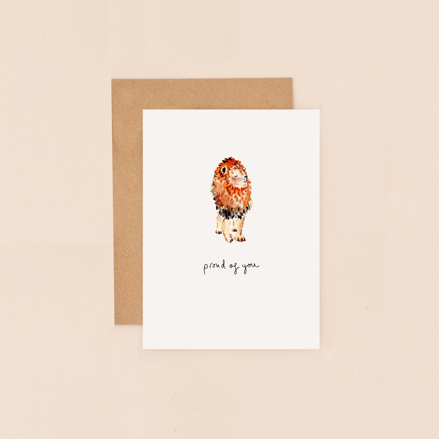 Proud of You Lion Greeting Card – Cute Animal Design with Inspirational ...