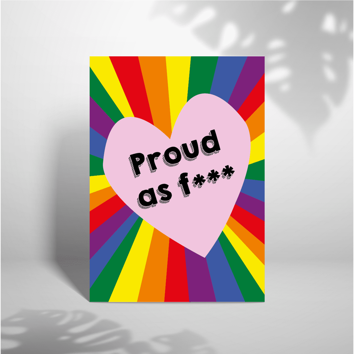 Proud as F*** Greeting Card – Colorful Rainbow Design – Perfect for ...