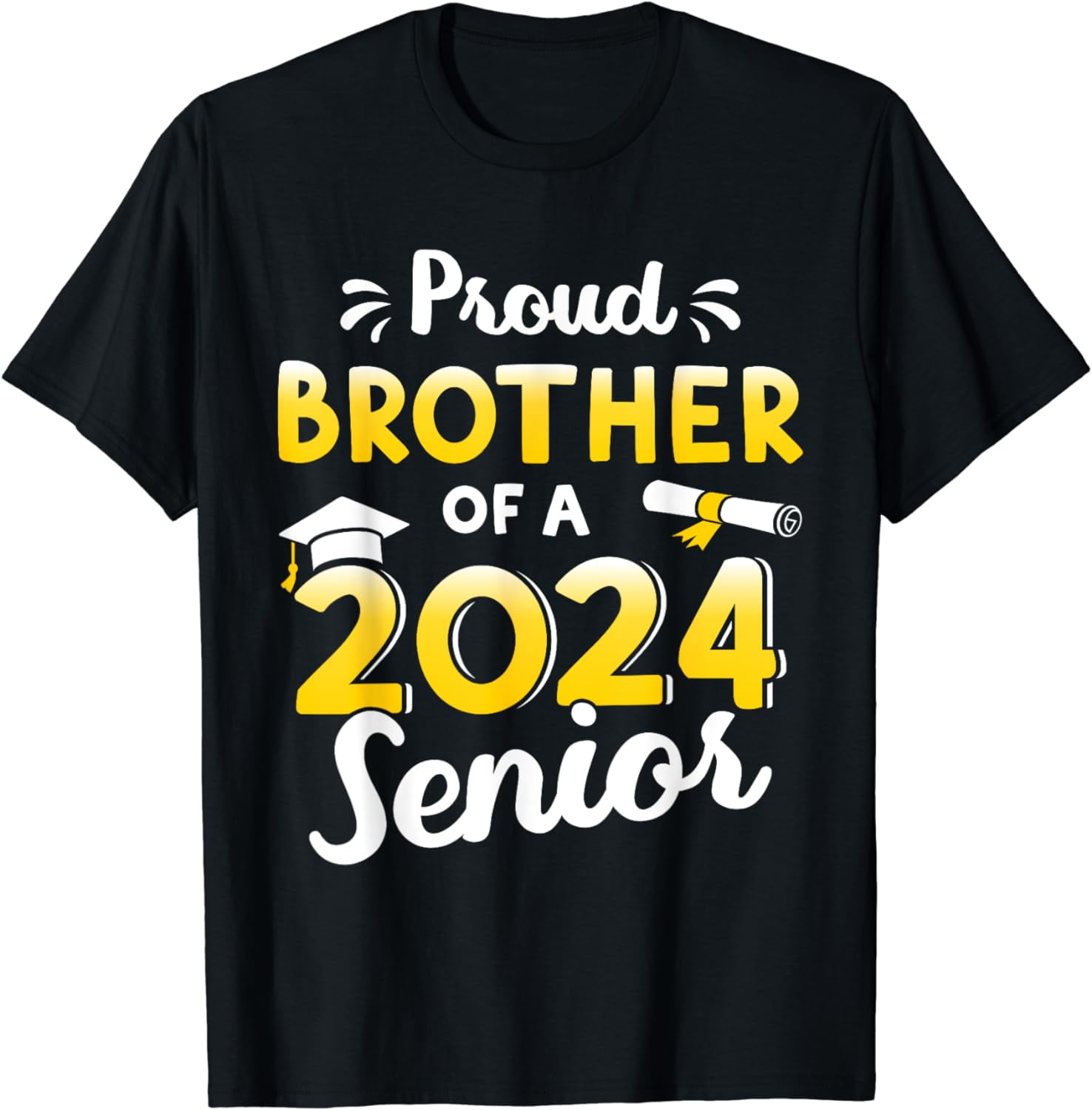 Proud brother of a graduation class of 2024 senior graduate T-Shirt ...