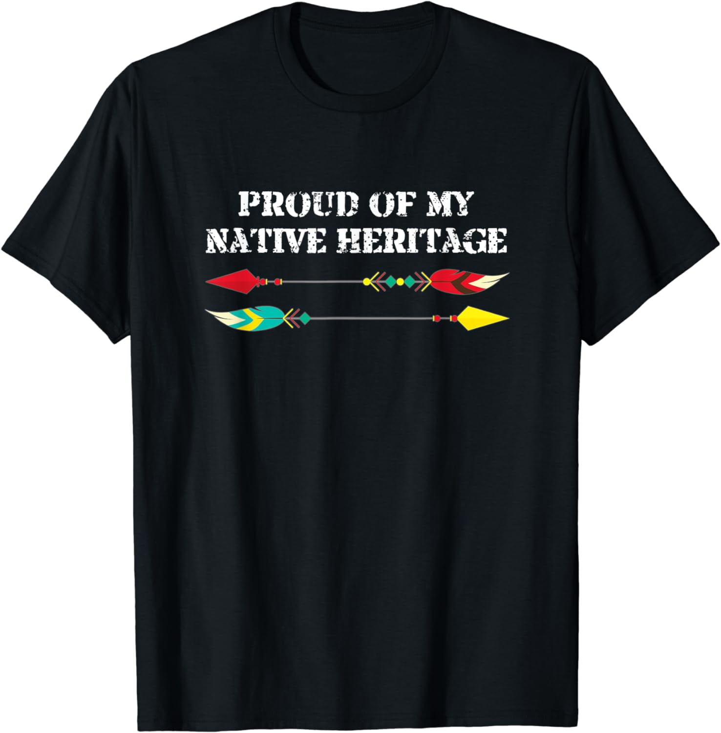 Proud of My Native Heritage Native American Arrows Gift T-Shirt ...