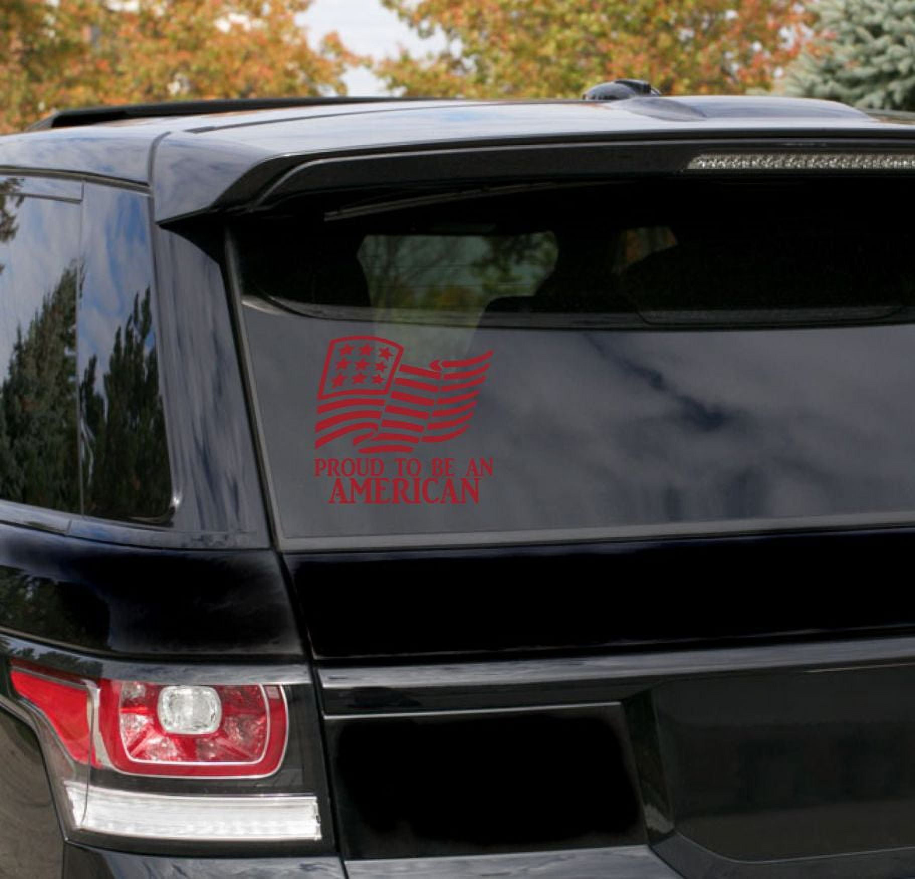 Proud to be American Rippling Flag Patriotic Car Decals Window Sticker ...