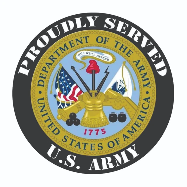 Proudly Served Us Army Sticker Military Sticker Phone Decal Water ...